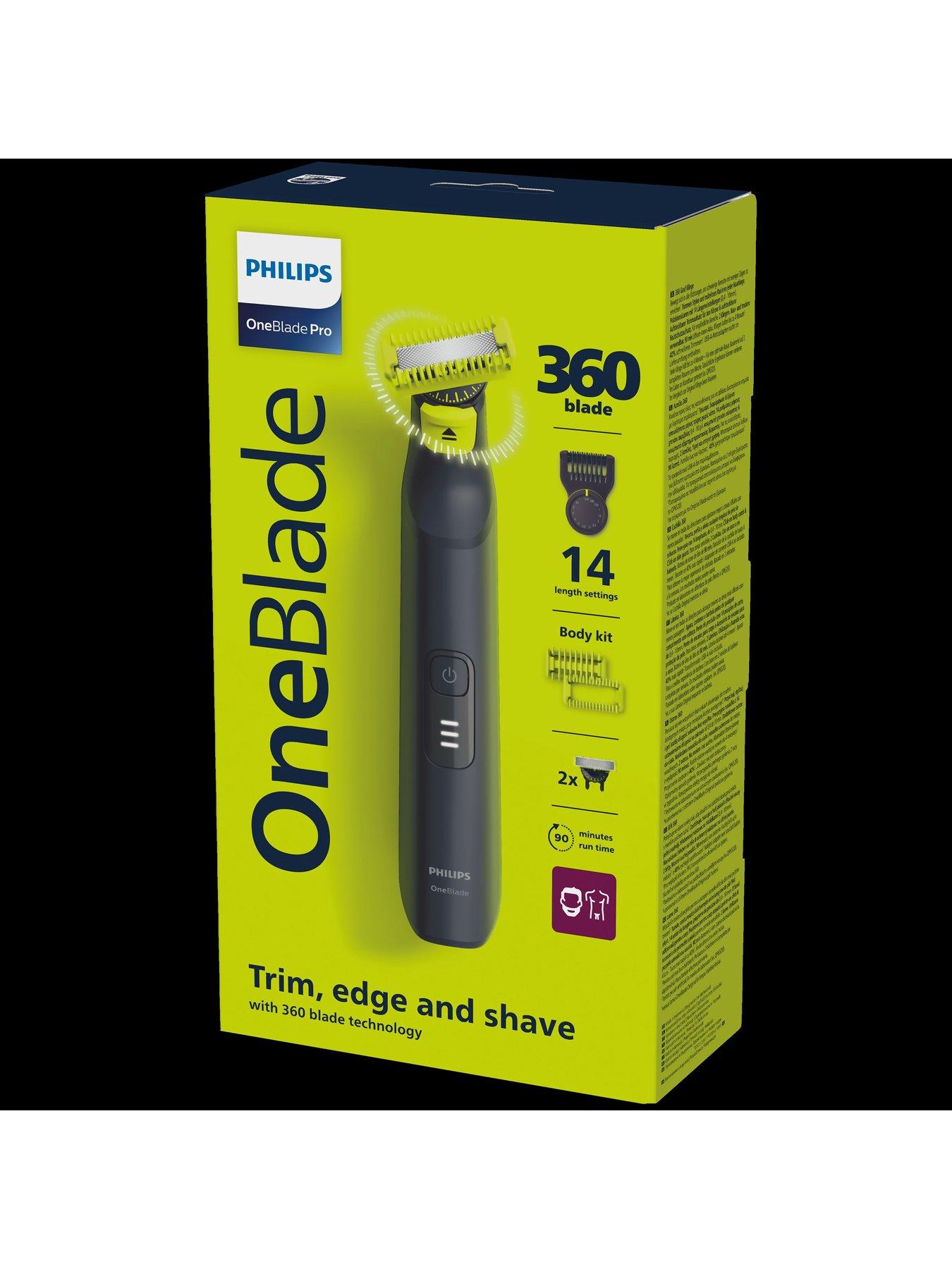 Philips OneBlade Pro 360 Beard Trimmer for Face & Body with 20-in-1 ...