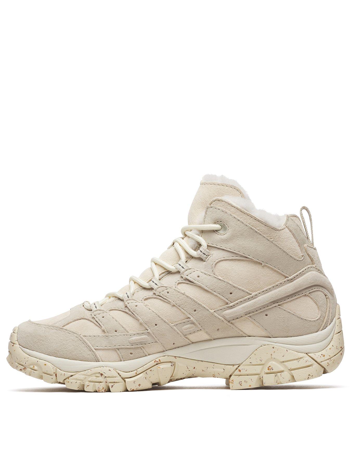 Merrell Womens Moab 2 Decon Mid Cozy Luxe Hiking Boots - Cream | Very