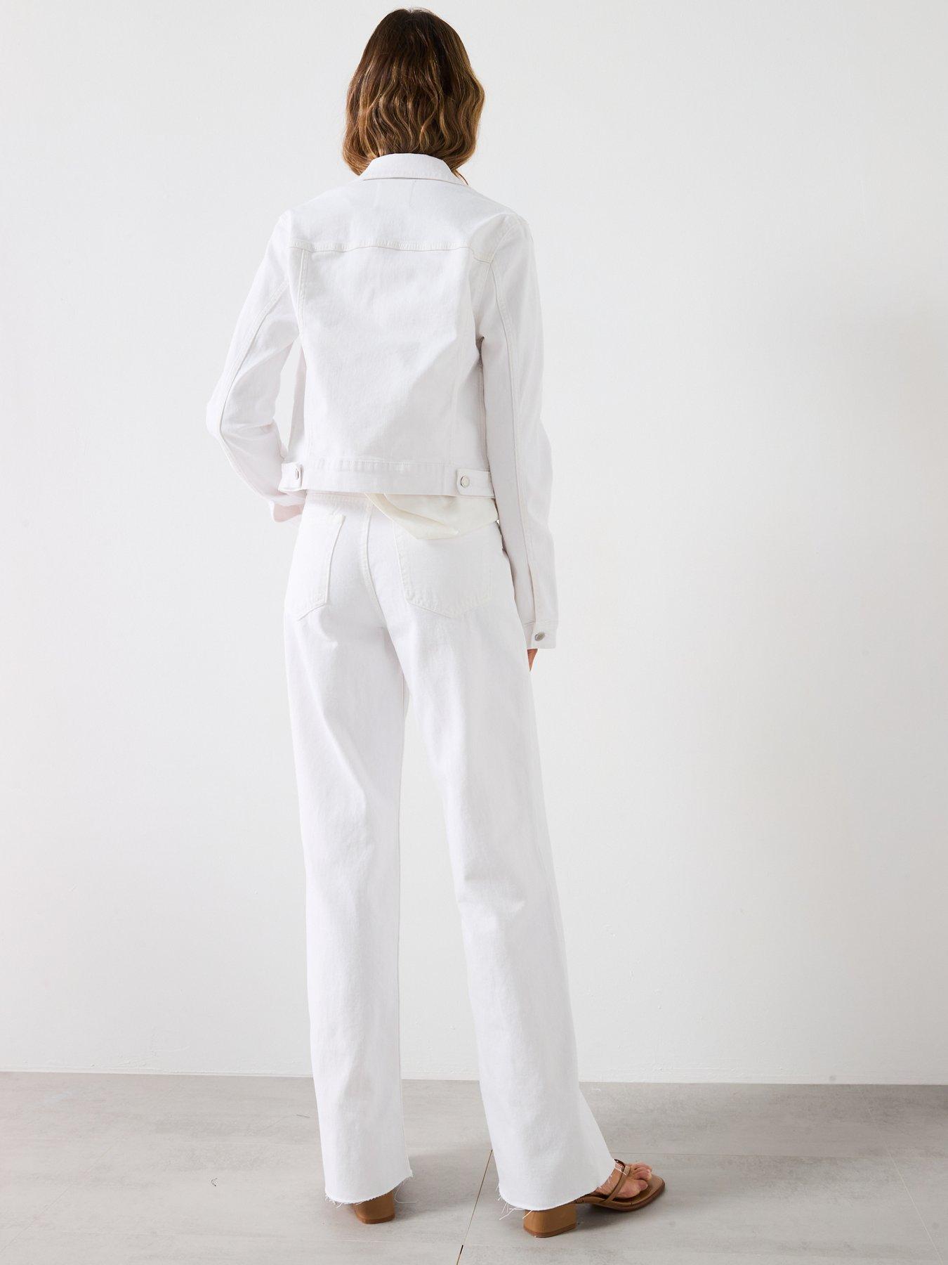 Mango Crop Denim Jacket - White | Very