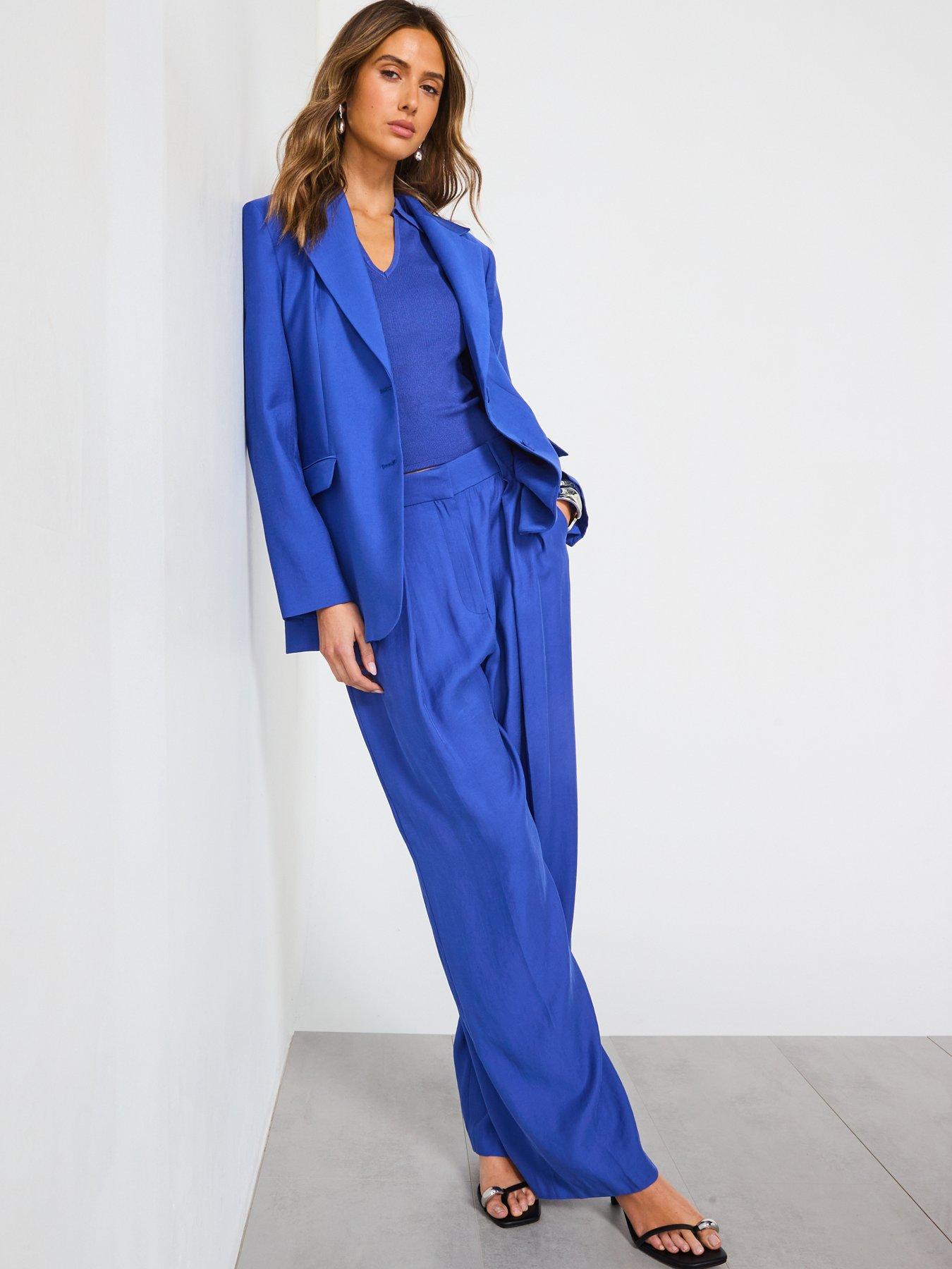 Mango Structured Suit Jacket - Blue | Very