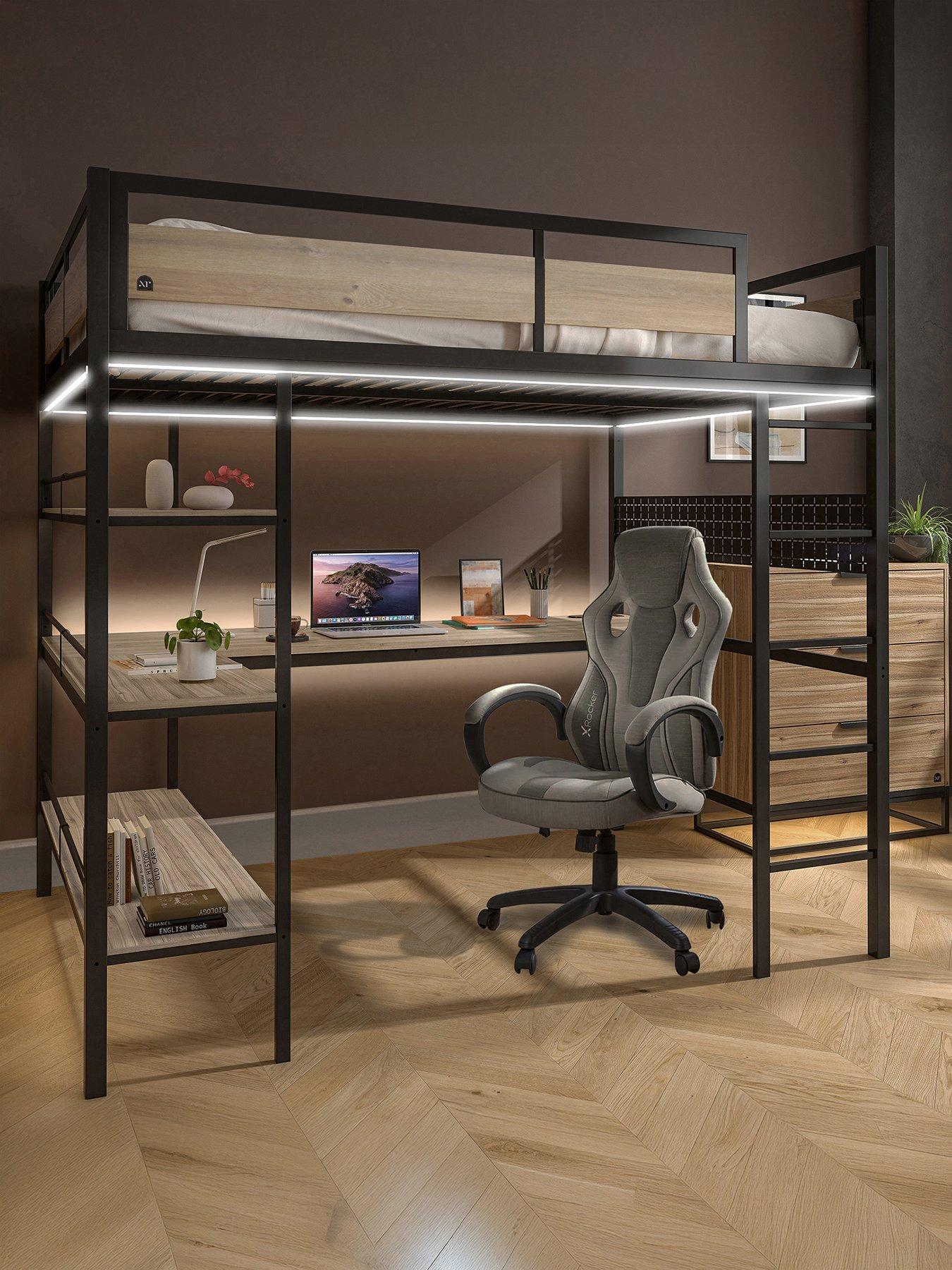XR Living Denver High Sleeper Bed with Wireless Charging and LED lights ...