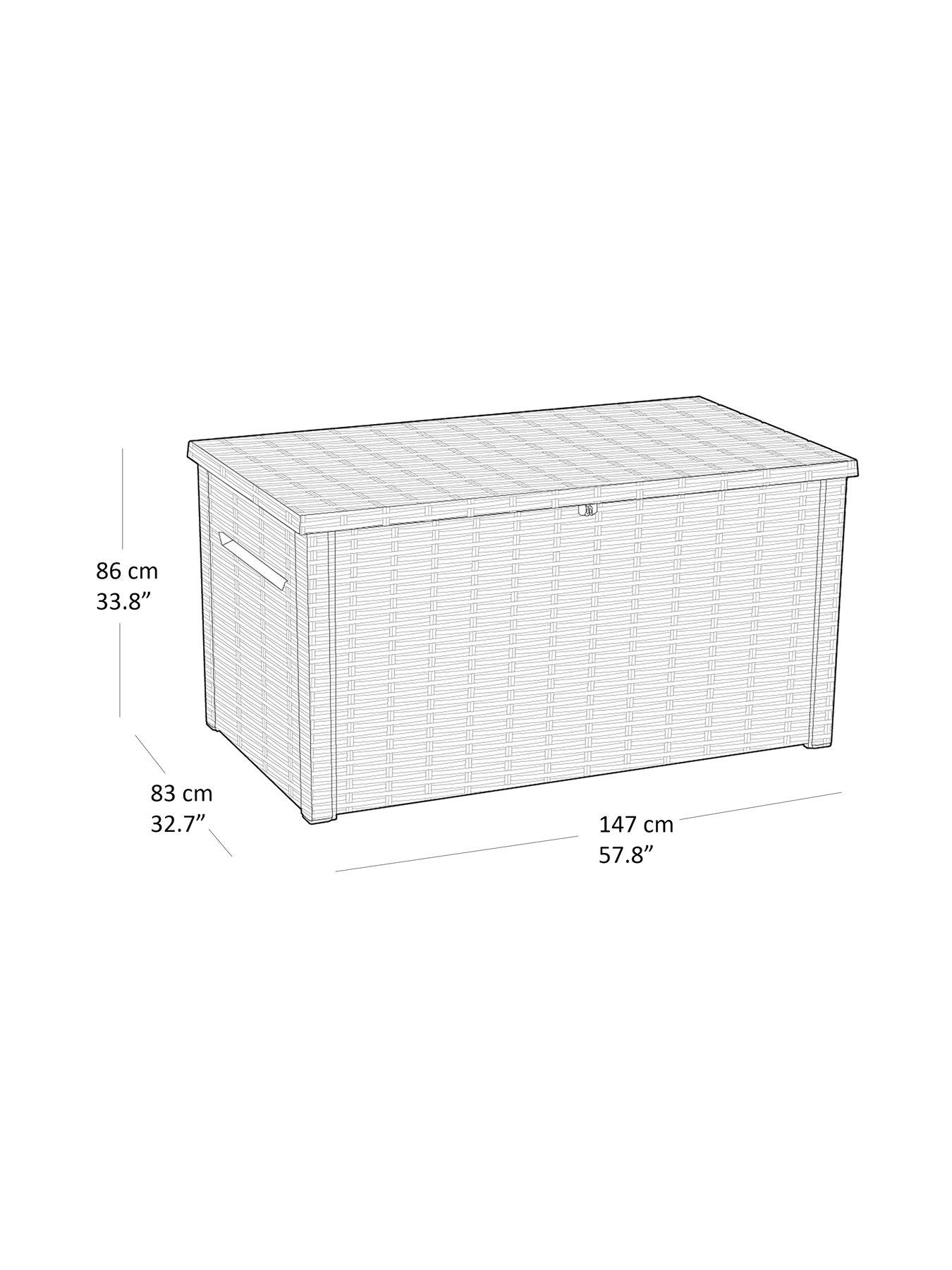 Keter Java XXL 870L Storage Box - Grey | Very