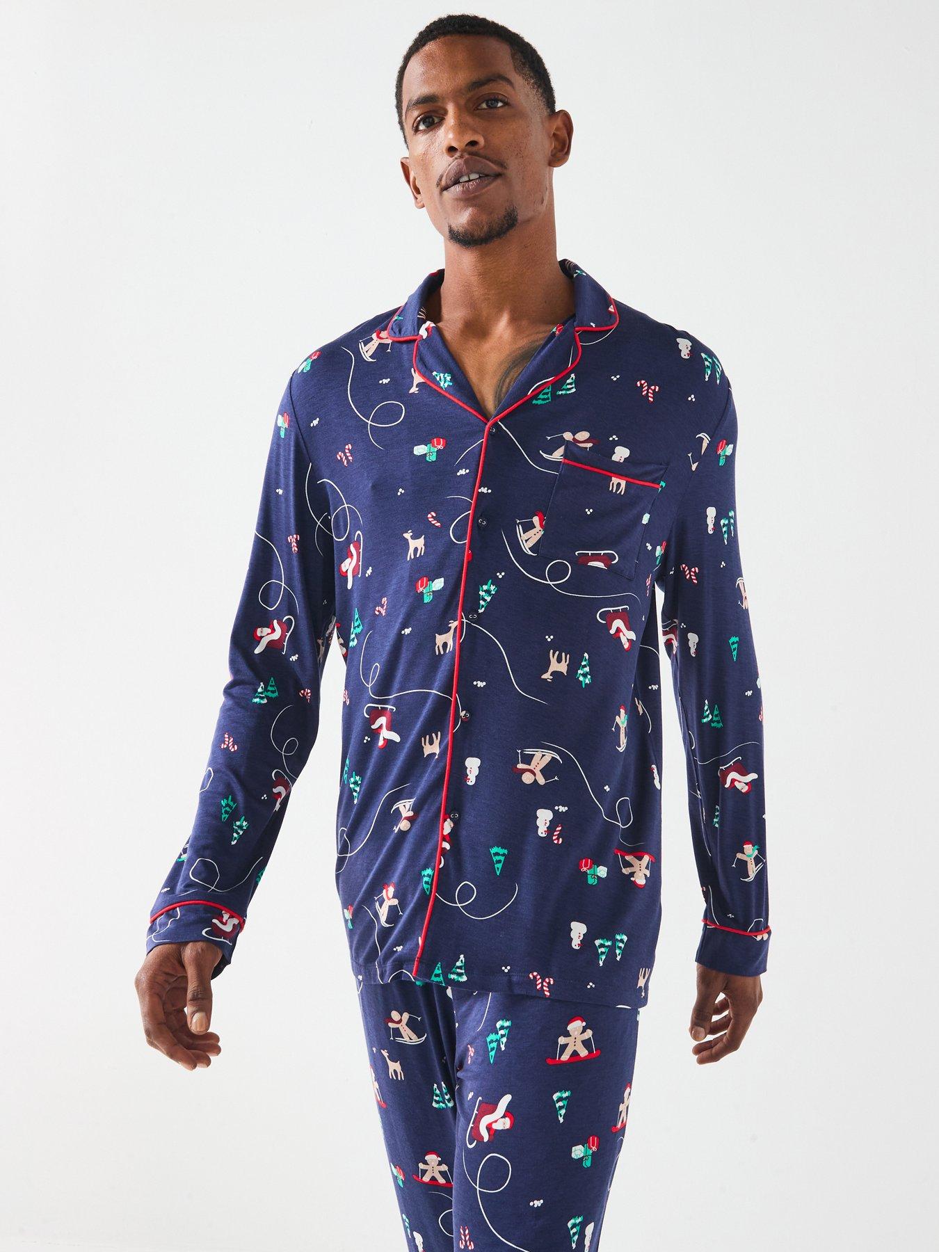 The Very Collection Mens Family Christmas PJ Printed Christmas Ski ...