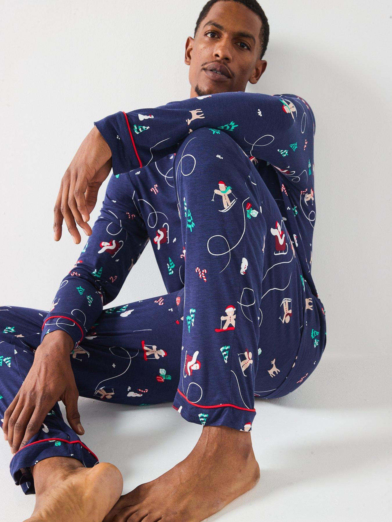 The Very Collection Mens Family Christmas PJ Printed Christmas Ski ...