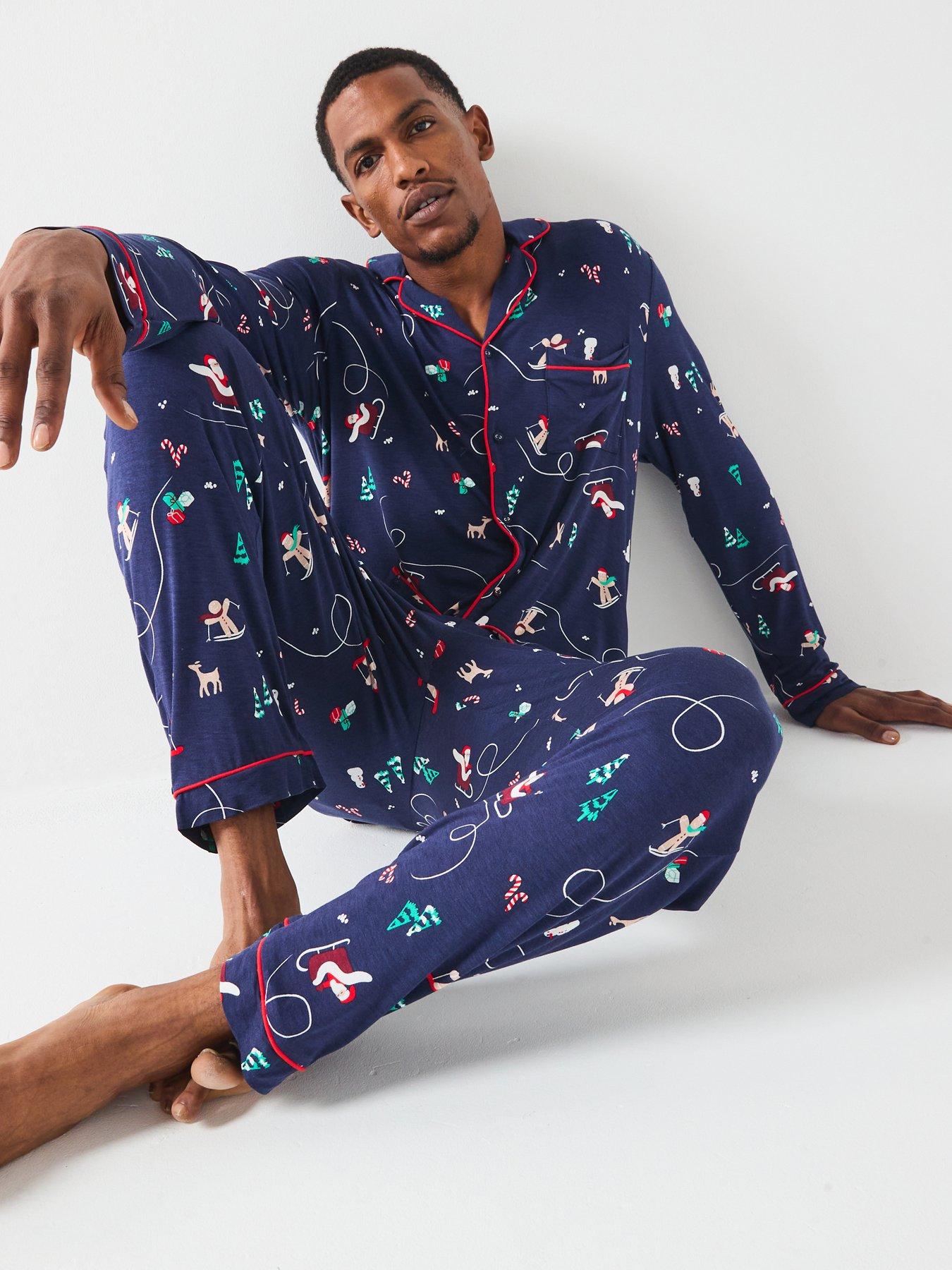 The Very Collection Mens Family Christmas PJ Printed Christmas Ski ...