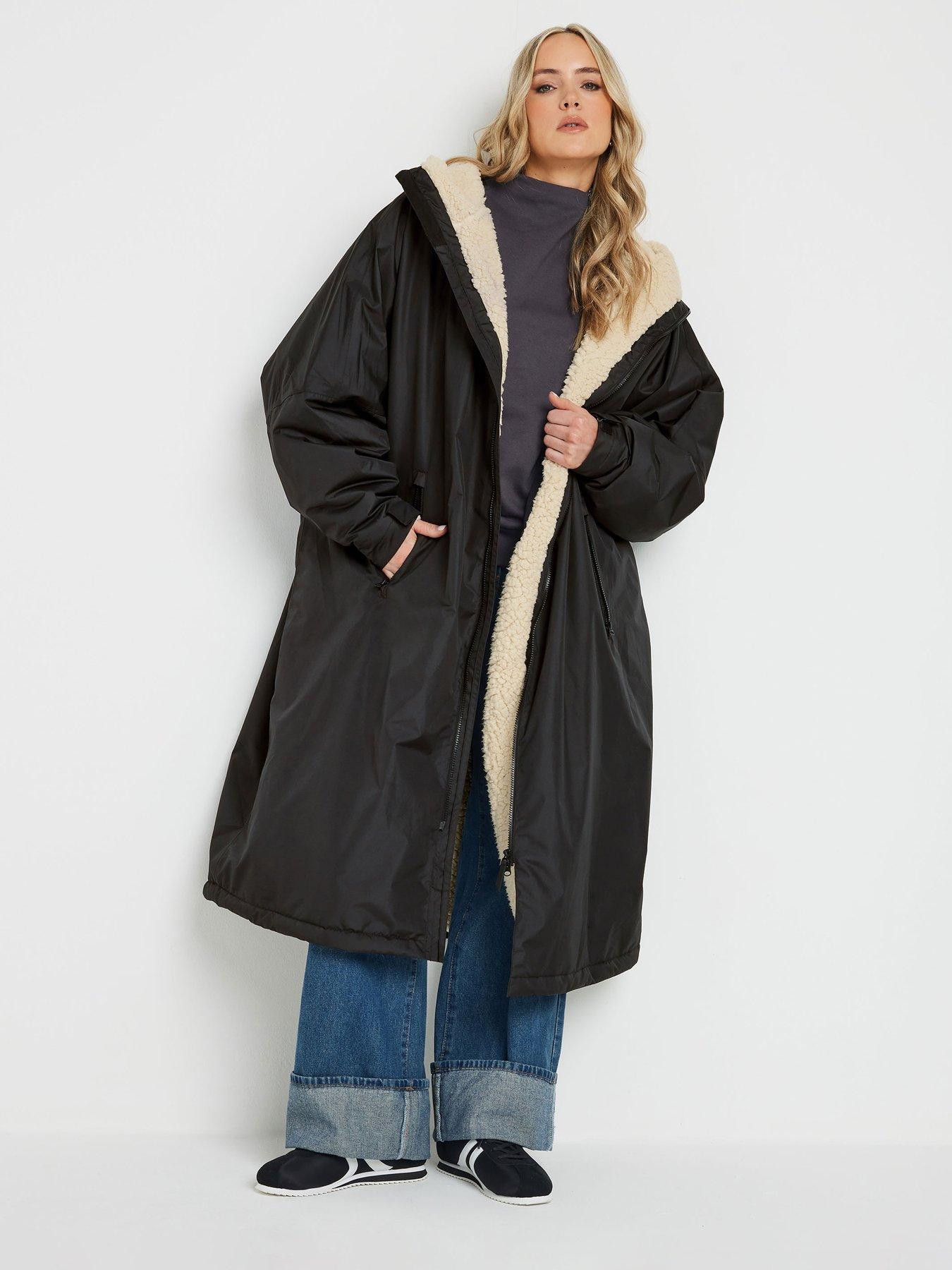 Long Tall Sally Tall Black Borg Lined Changing Robe | Very