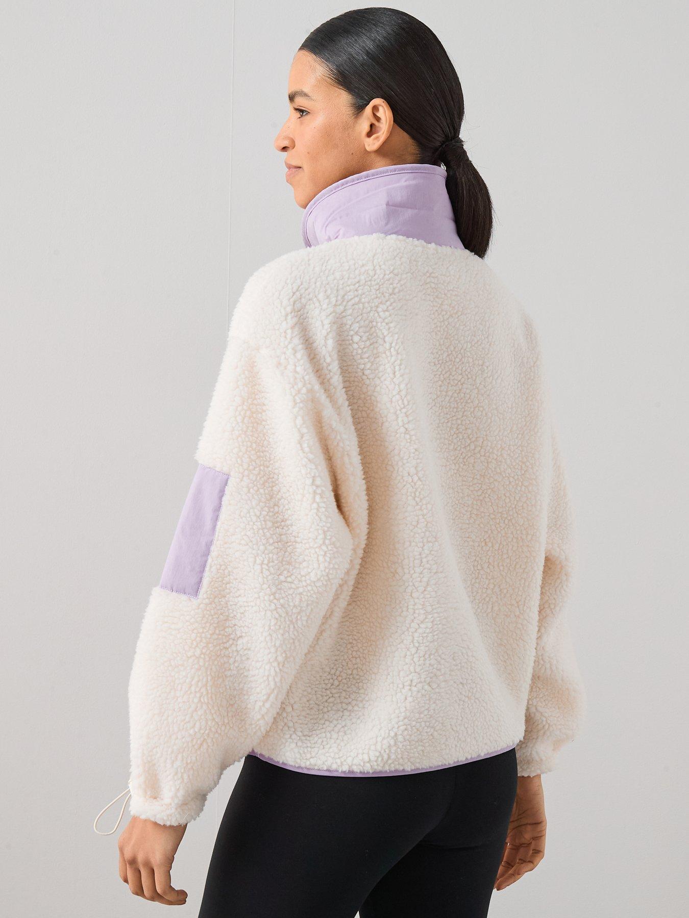 The Very Collection Woven Mix Borg Fleece - Cream | Very