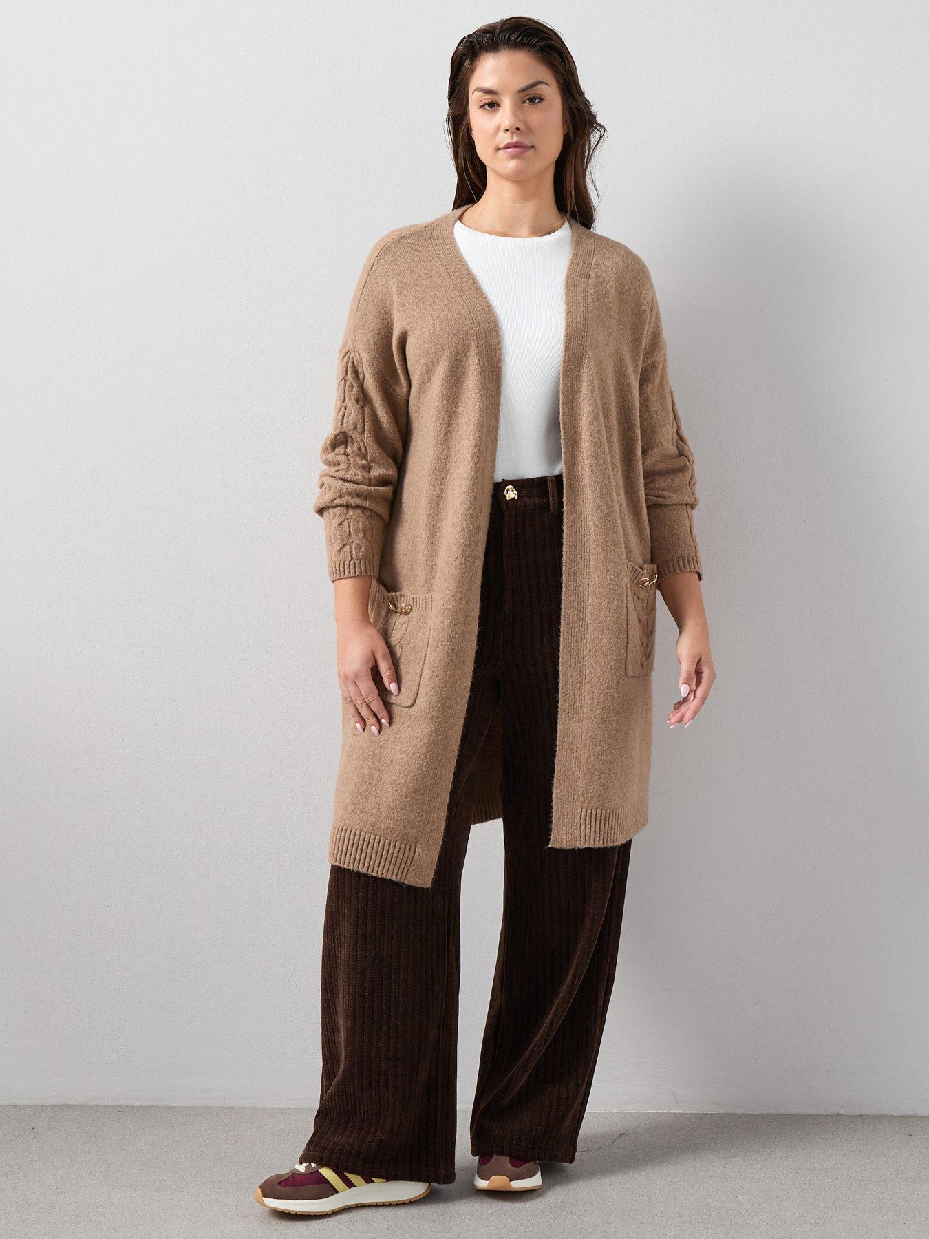 The Very Collection Curve Trim Detail Longline Cardigan | Very