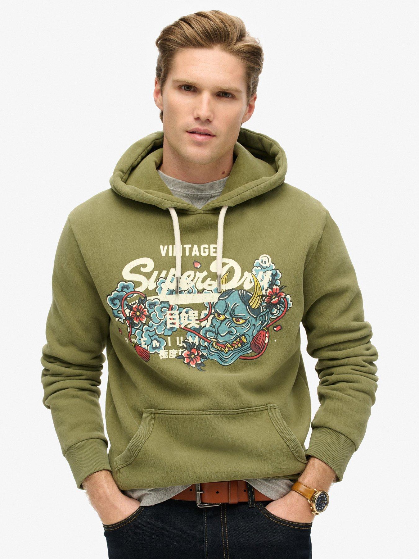 Superdry Original Tokyo Graphic Hoodie - Green | Very