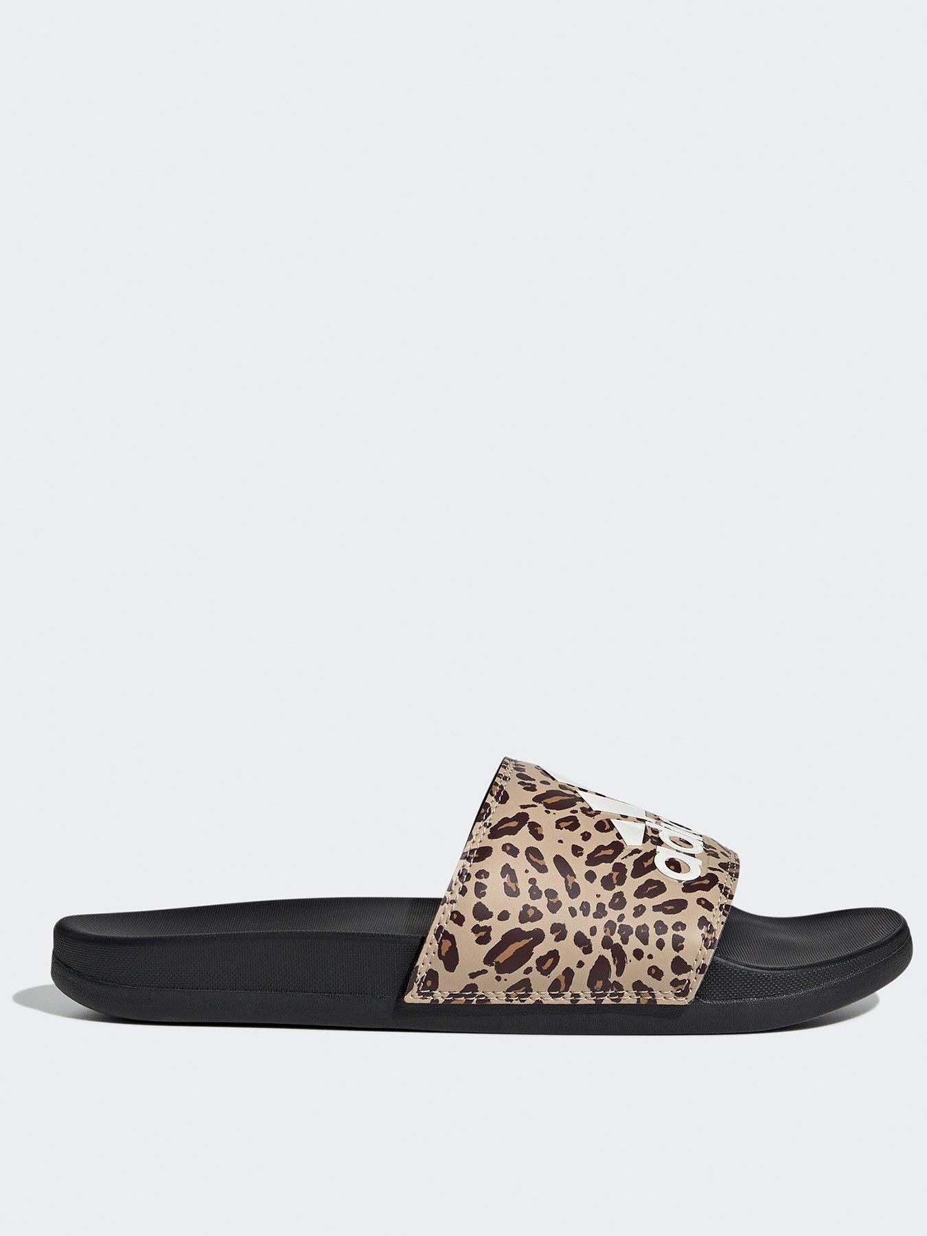 adidas Sportswear Women's Adilette Comfort Leopard Slides - Brown | Very