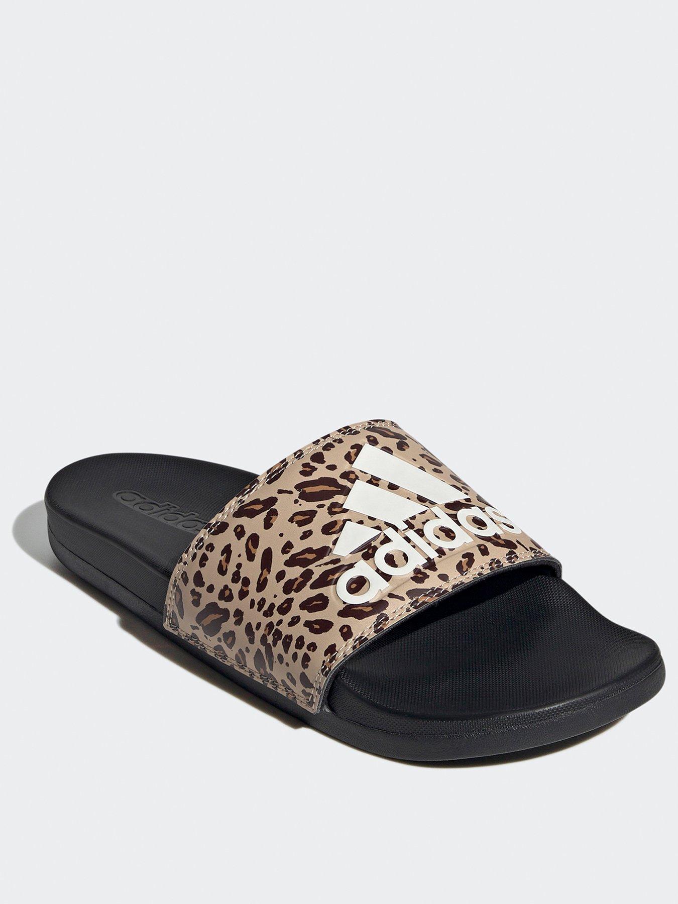 adidas Sportswear Women's Adilette Comfort Leopard Slides - Brown | Very
