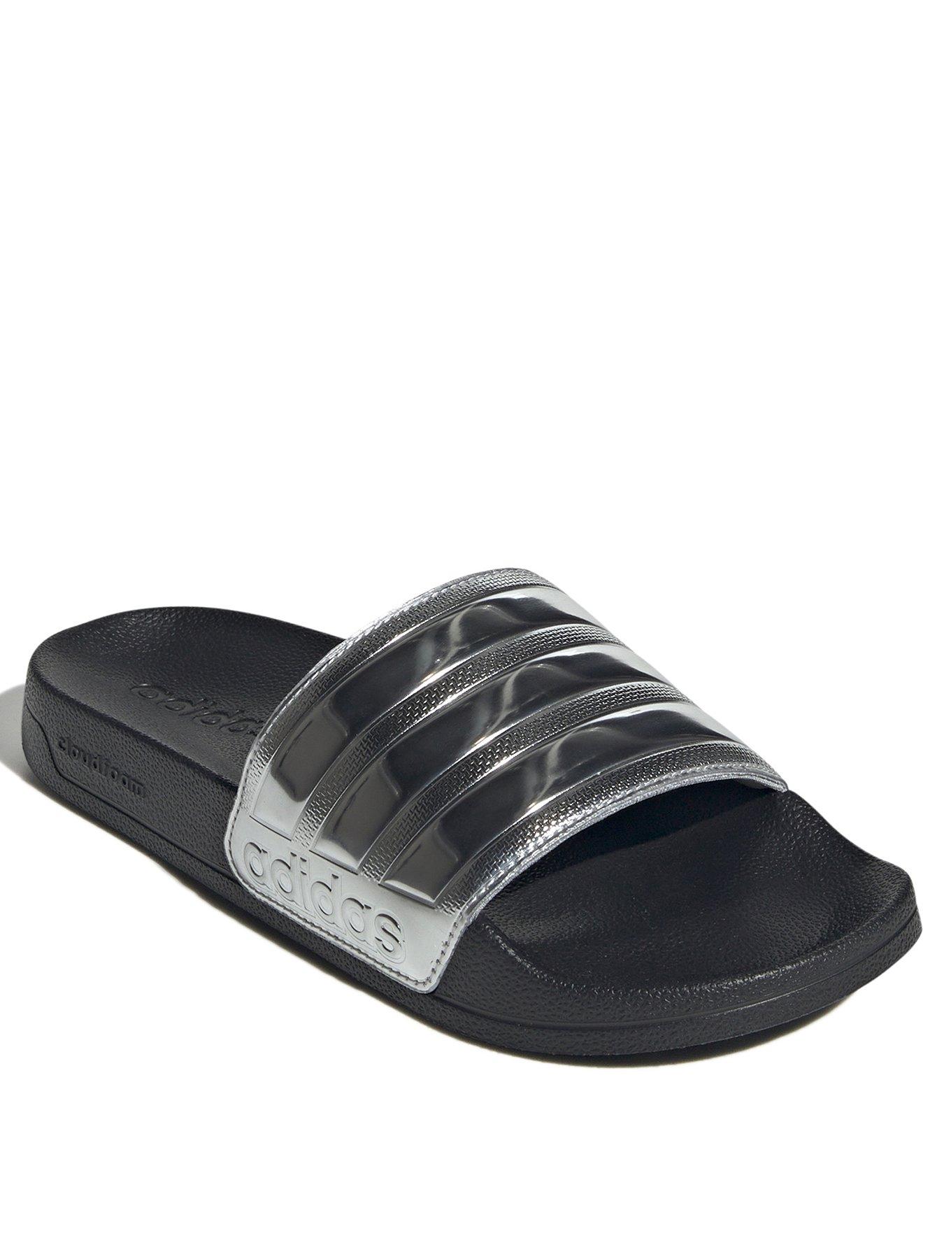 adidas Sportswear Women's Adilette Shower Slides - Silver | Very