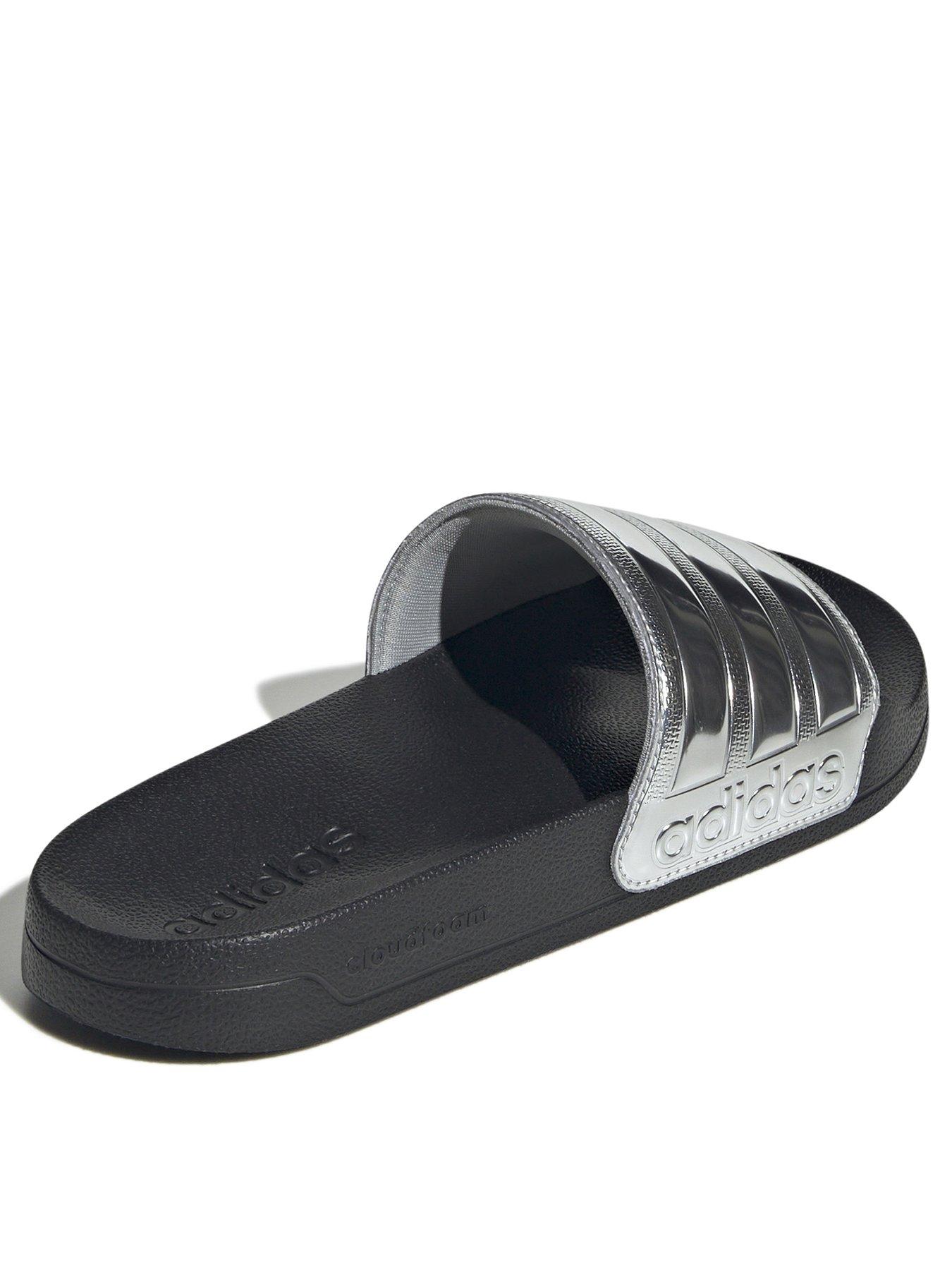 adidas Sportswear Women's Adilette Shower Slides - Silver | Very