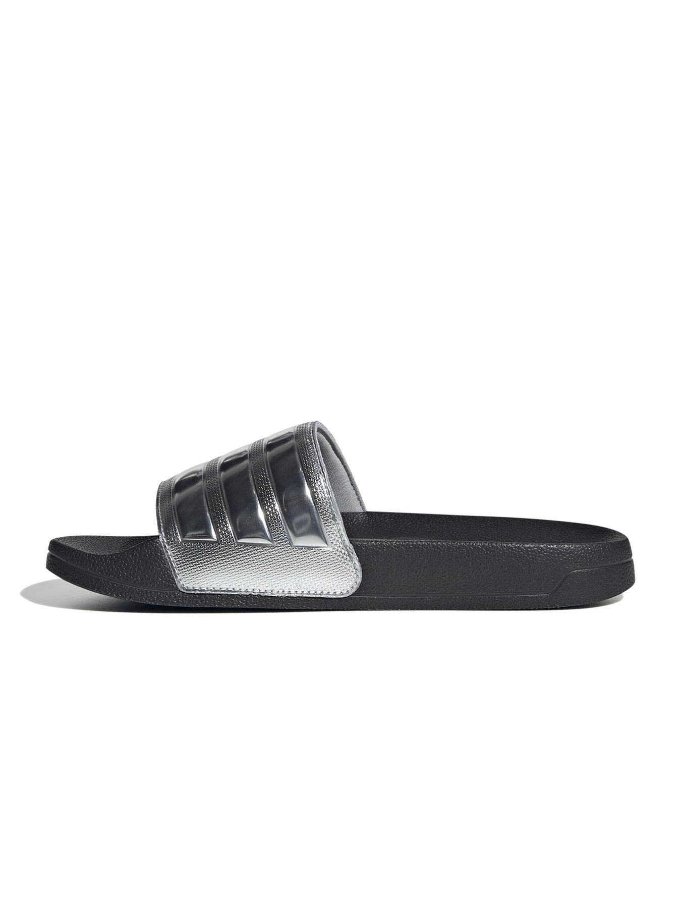 adidas Sportswear Women's Adilette Shower Slides - Silver | Very