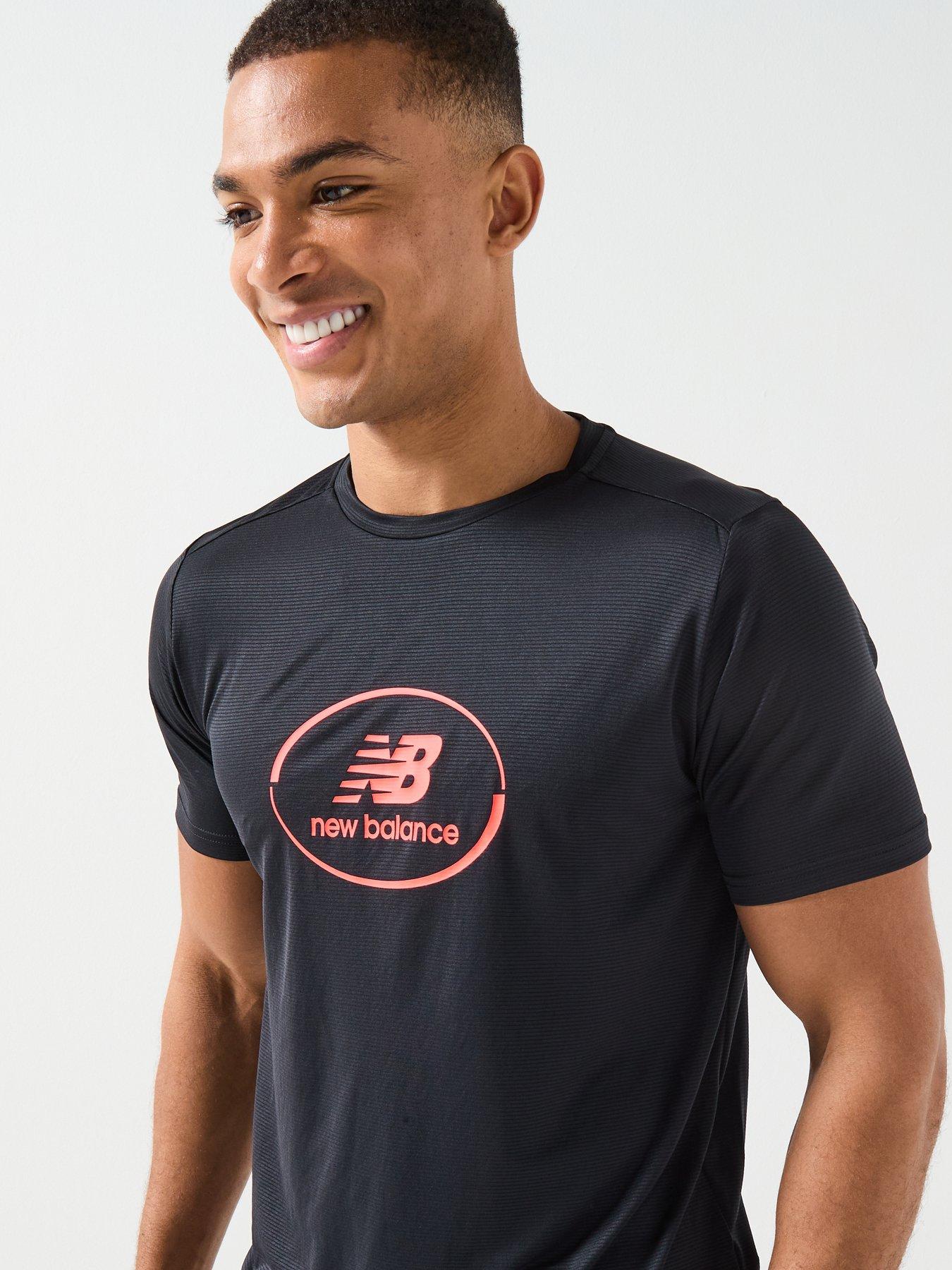 New Balance Mens Running Essential Graphic T-Shirt - Black | Very