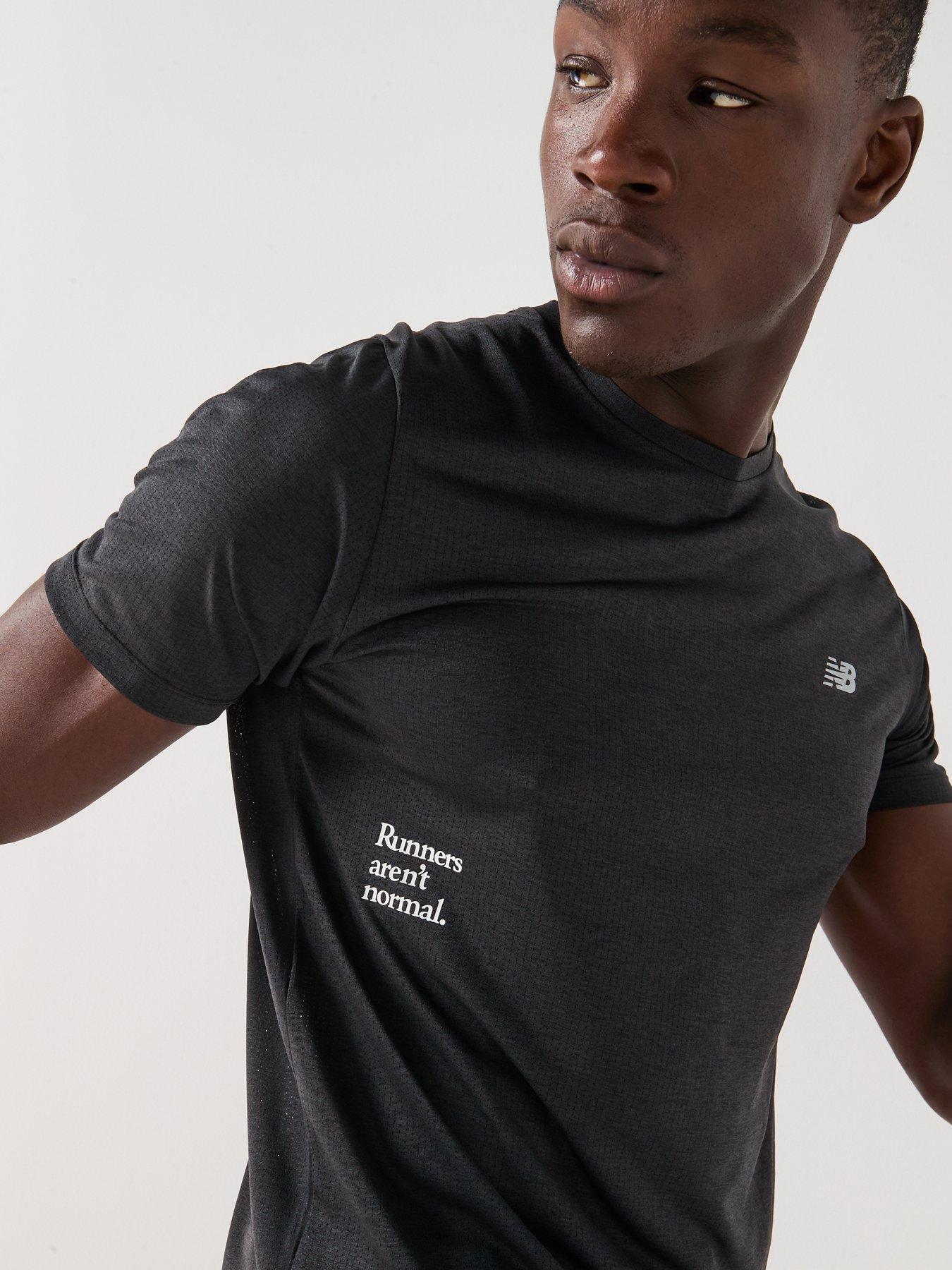 New Balance Mens Running Athletics Graphic T-Shirt - Black | Very