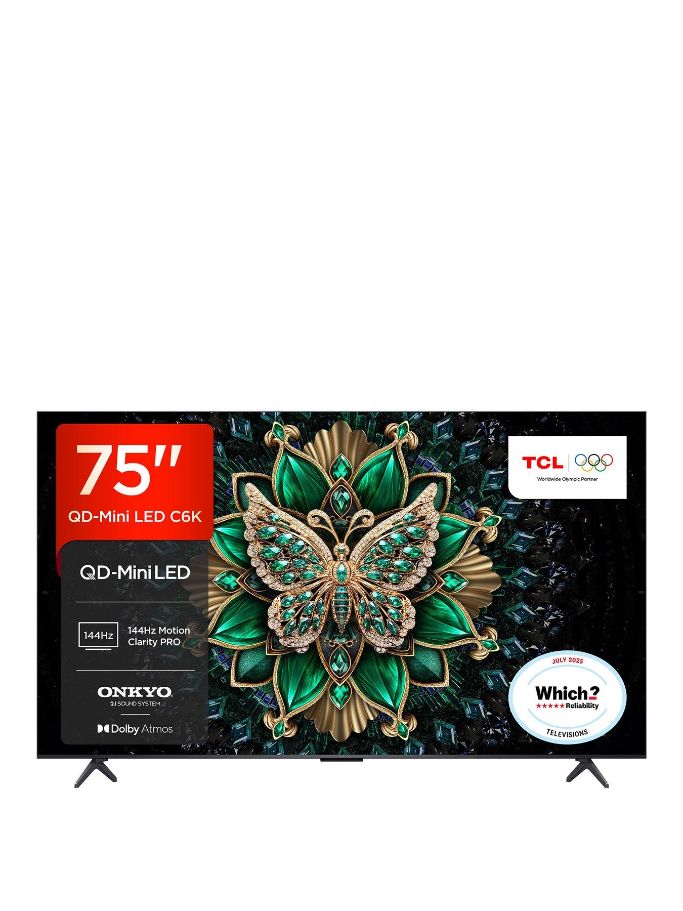 TCL 75C6K 75" QD MiniLED 4K HDR Google Smart TV - 75C6K-UK | Very