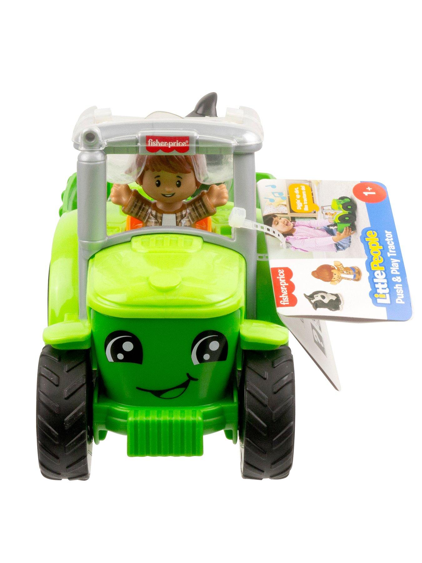 Fisher-Price Little People Push & Play Tractor, Musical Toy Farm ...