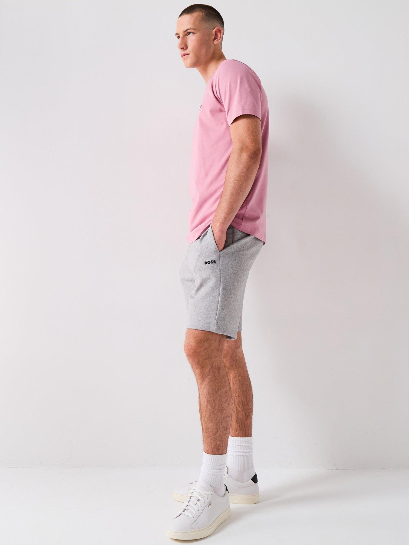 BOSS Shorts Zone Regular Fit Jersey Shorts - Light Grey | Very