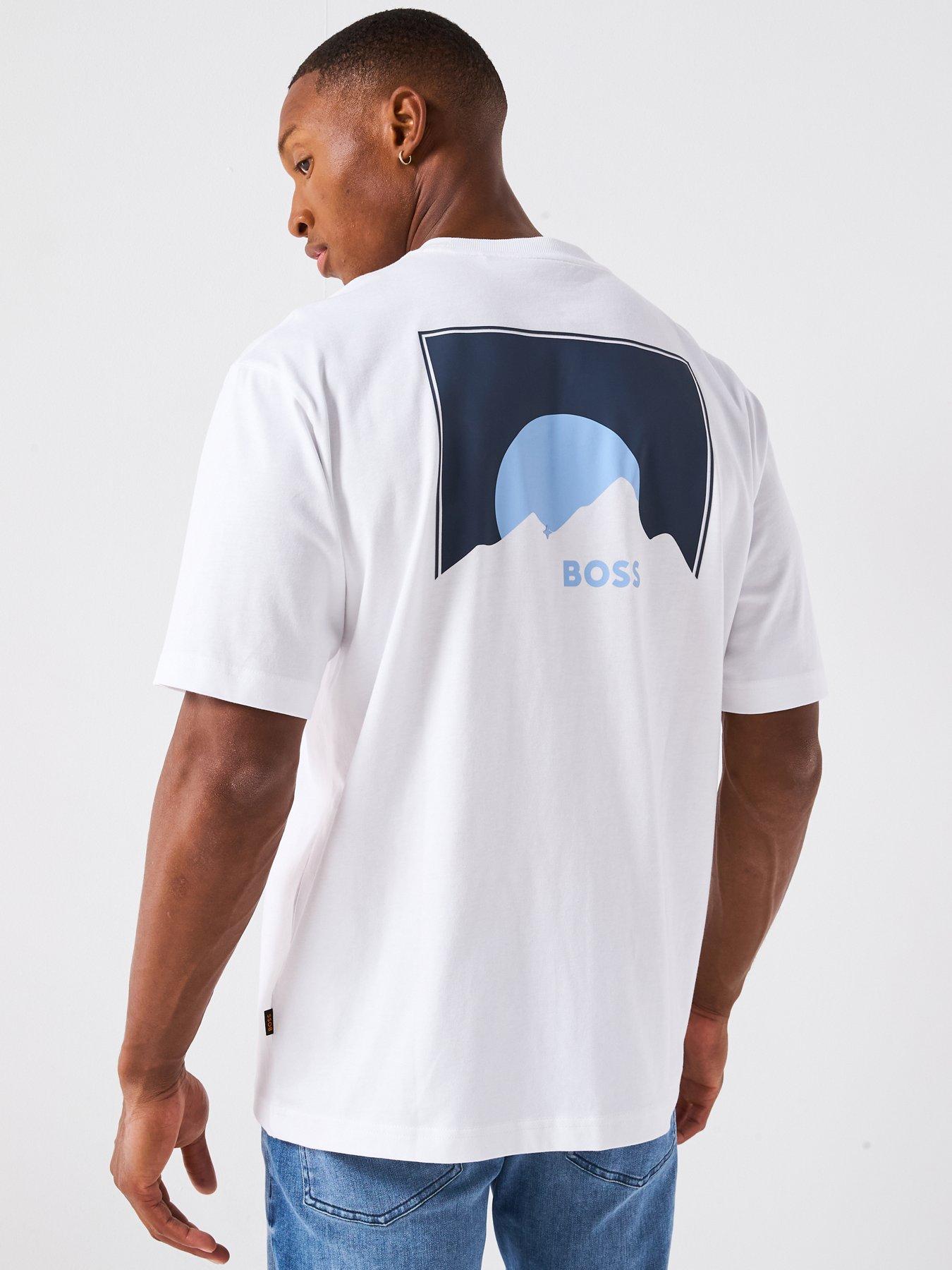BOSS Move Relaxed Fit Back Print T-Shirt - White | Very