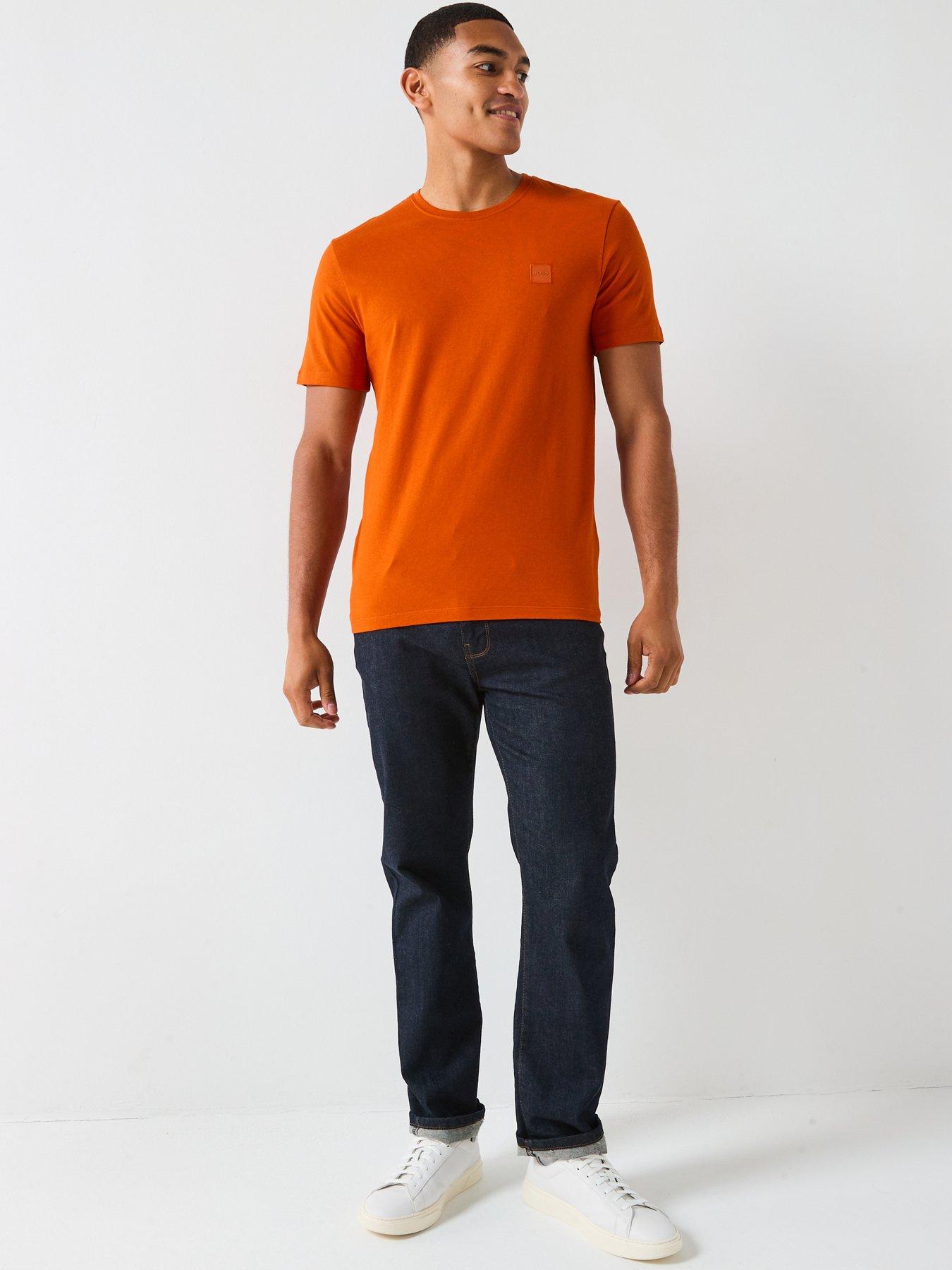 BOSS Tales Tonal Logo Relaxed Fit T-Shirt - Orange | Very