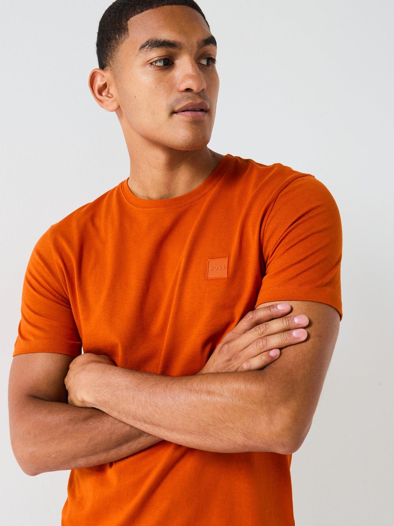 BOSS Tales Tonal Logo Relaxed Fit T-Shirt - Orange | Very