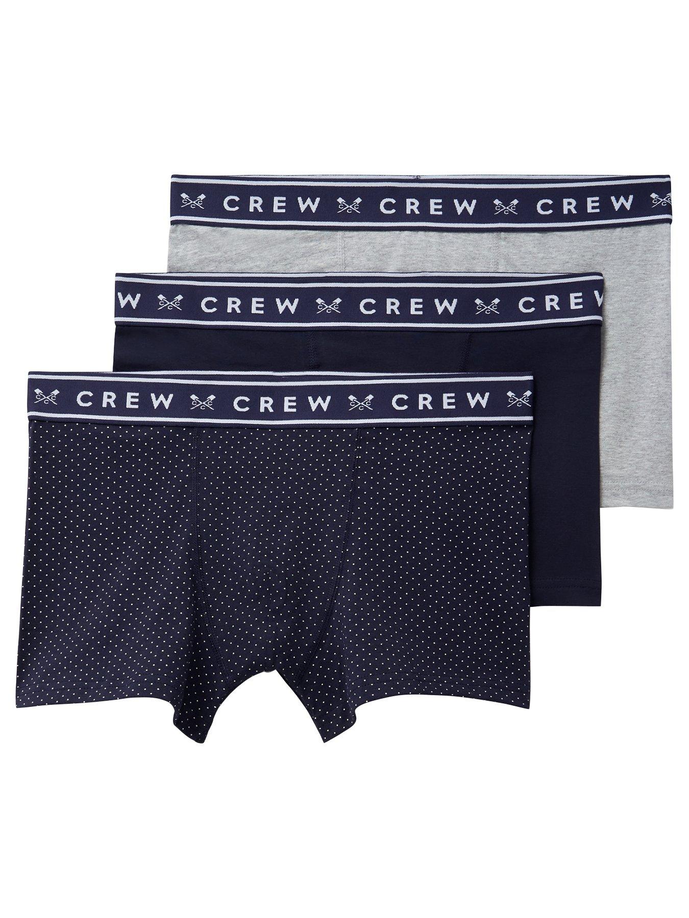 Crew Clothing 3 Pack Cotton-jersey Boxers - Navy | Very