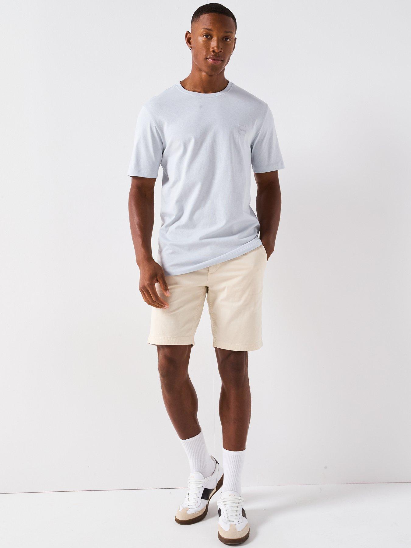 BOSS Tales Tonal Logo Relaxed Fit T-Shirt - Light Grey | Very