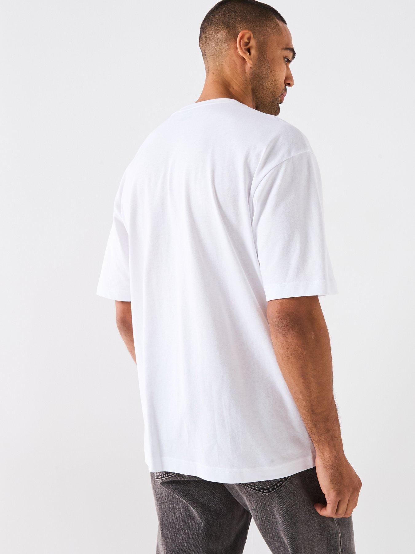 BOSS Voyage Relaxed Fit Small Crack Logo T-Shirt - White | Very