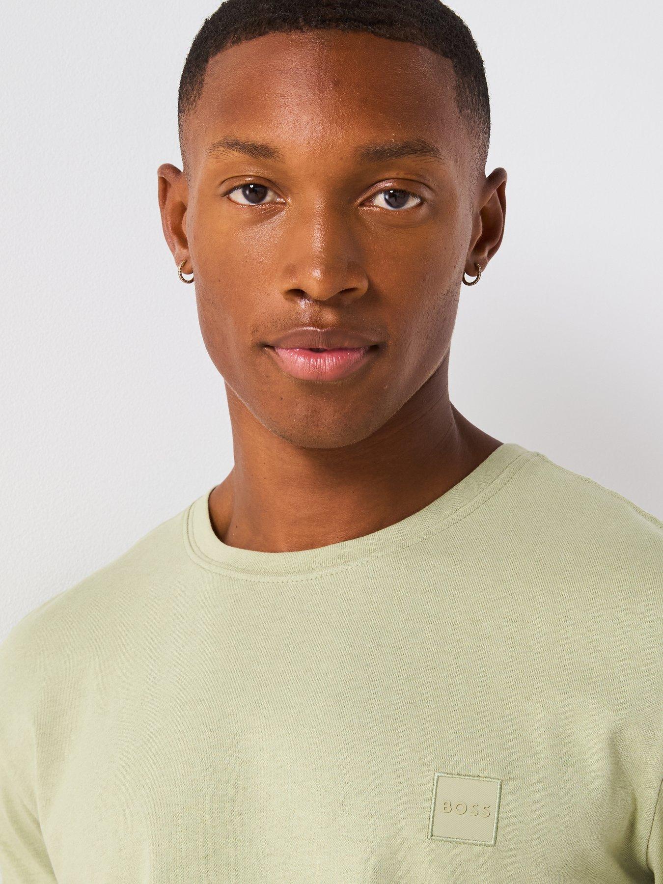BOSS Tales Tonal Logo Relaxed Fit T-Shirt - Green | Very