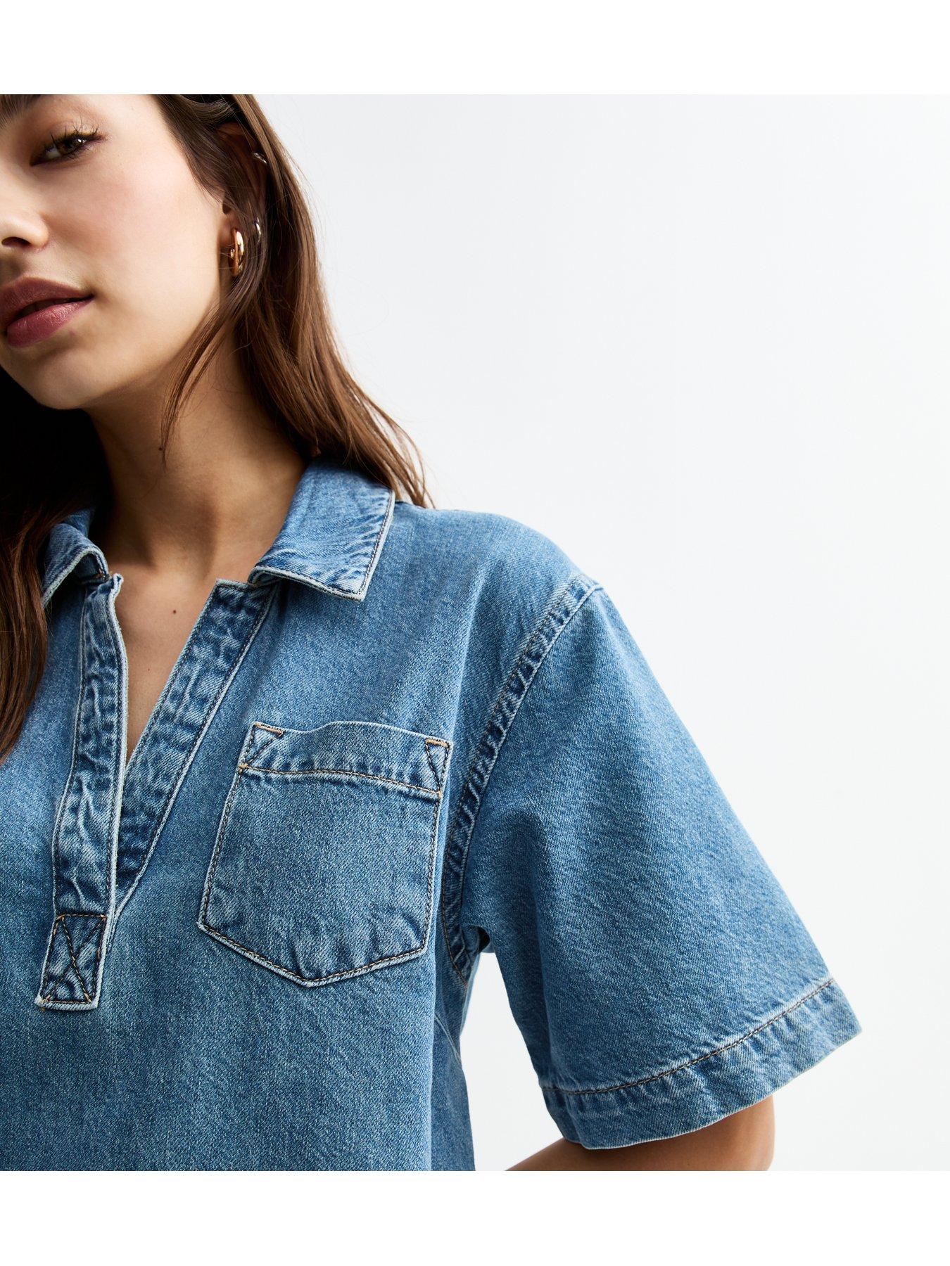 New Look Denim Tunic Dress - Blue | Very