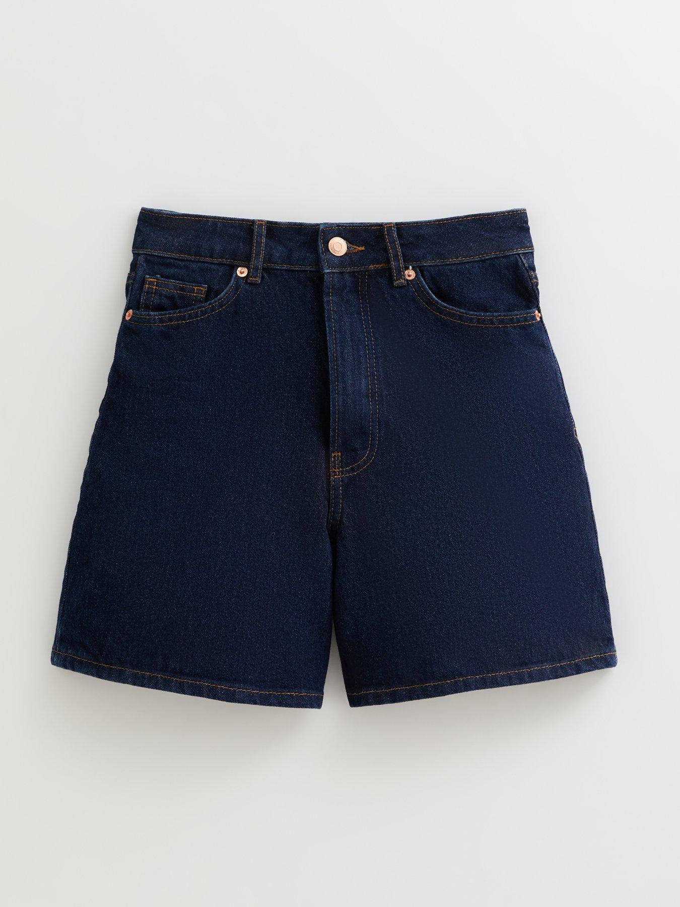 New Look Navy A-Line Denim Shorts - Blue | Very
