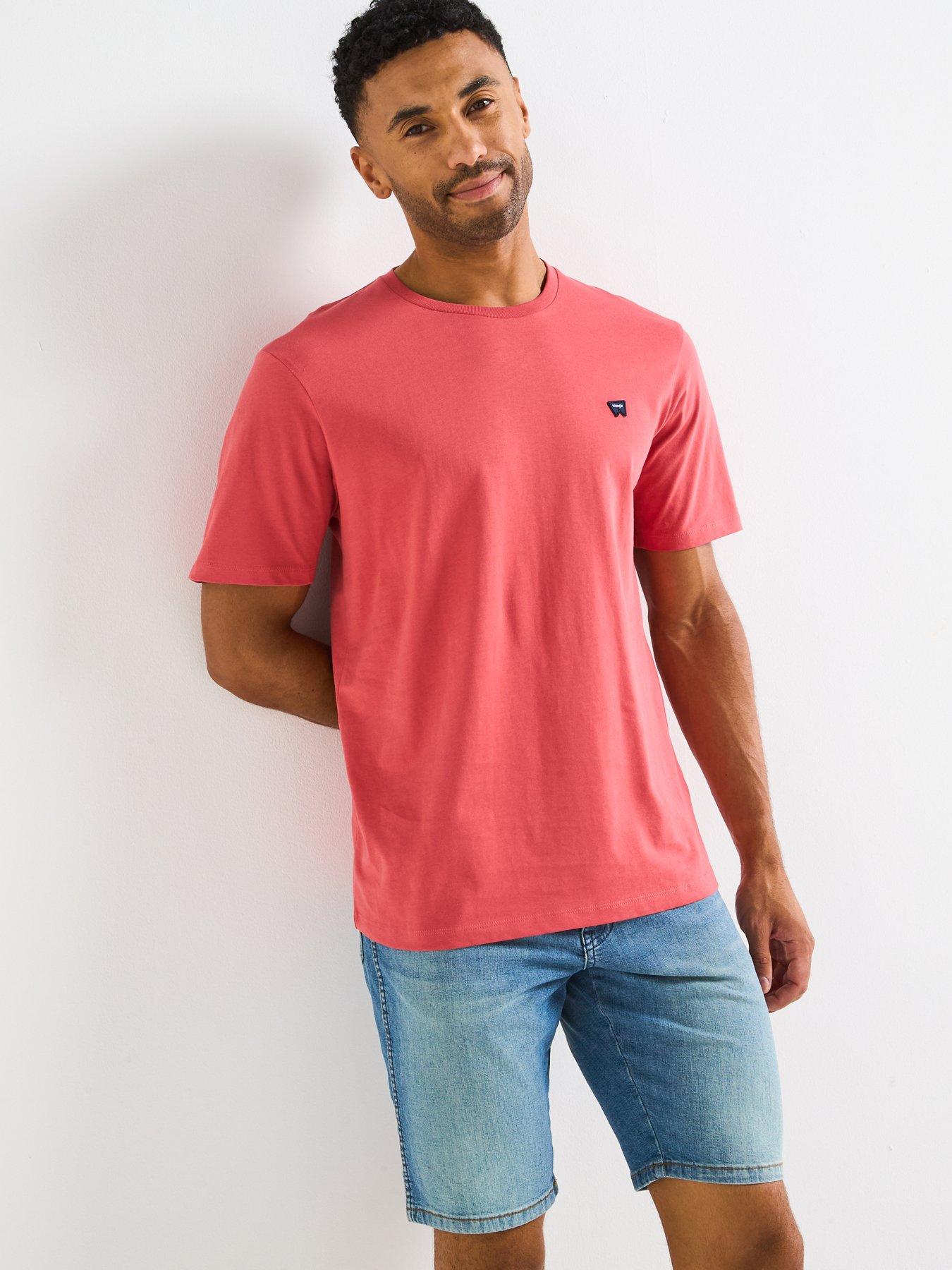 Wrangler Sign Off Logo Short Sleeve T-Shirt - Red | Very
