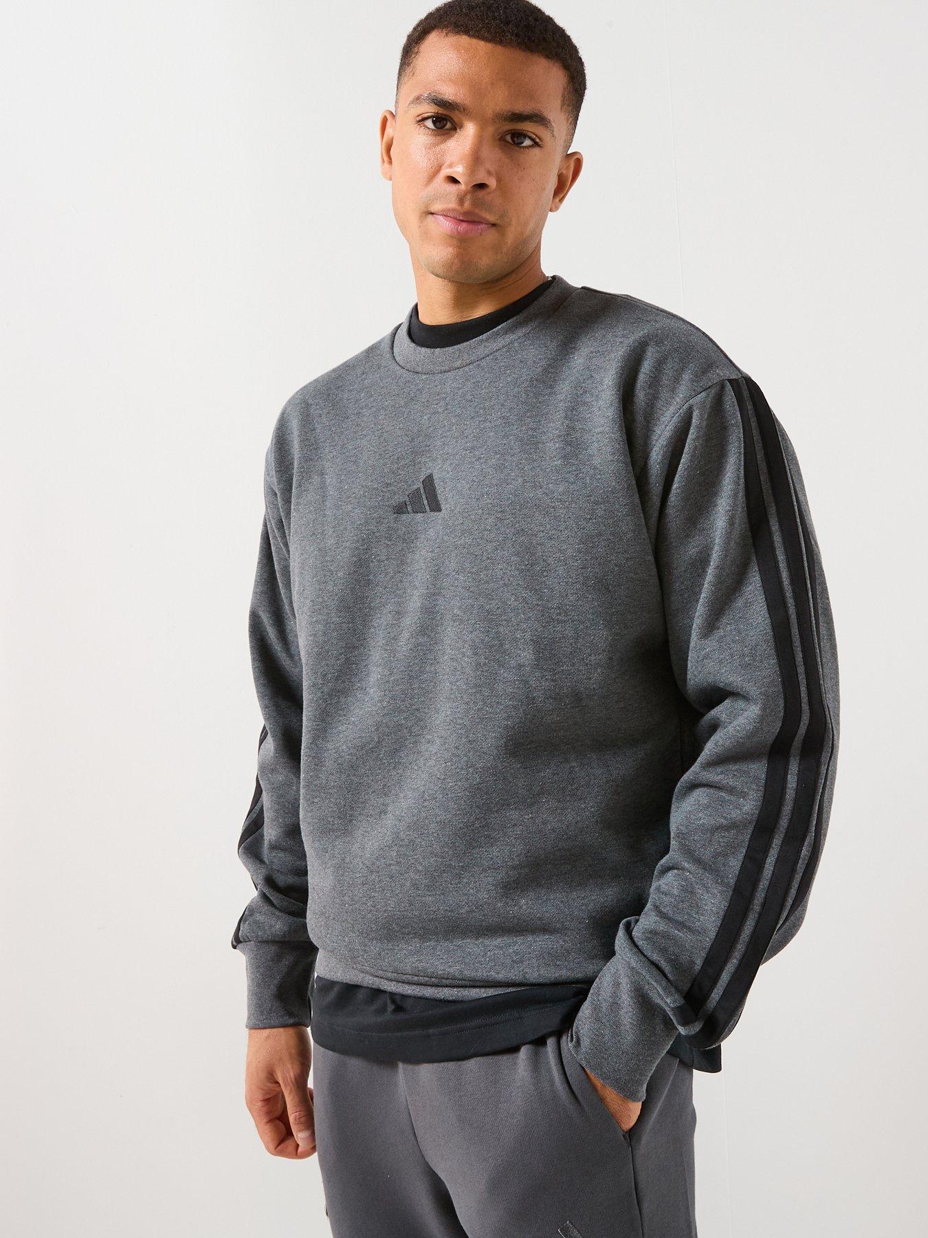 adidas Sportswear Men's Essentials 3-stripes Fleece Sweatshirt - Grey ...
