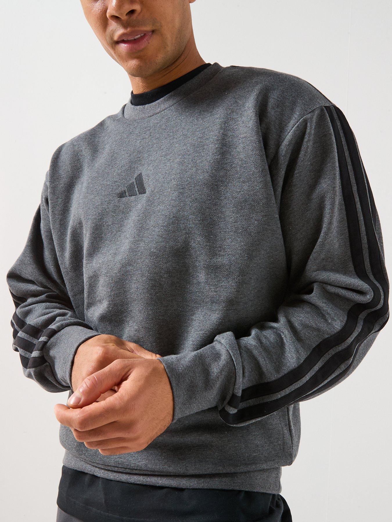 adidas Sportswear Men's Essentials 3-stripes Fleece Sweatshirt - Grey ...