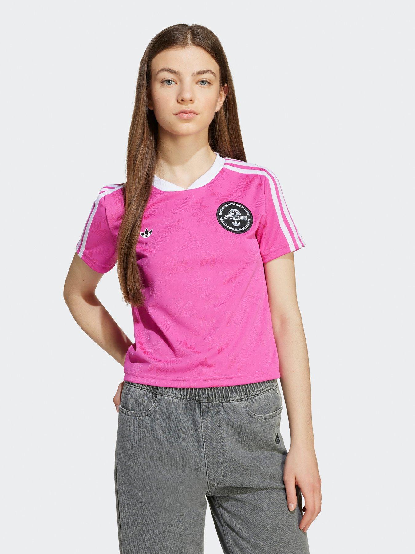 adidas Originals Junior Girls Cropped T-shirt - Pink | Very
