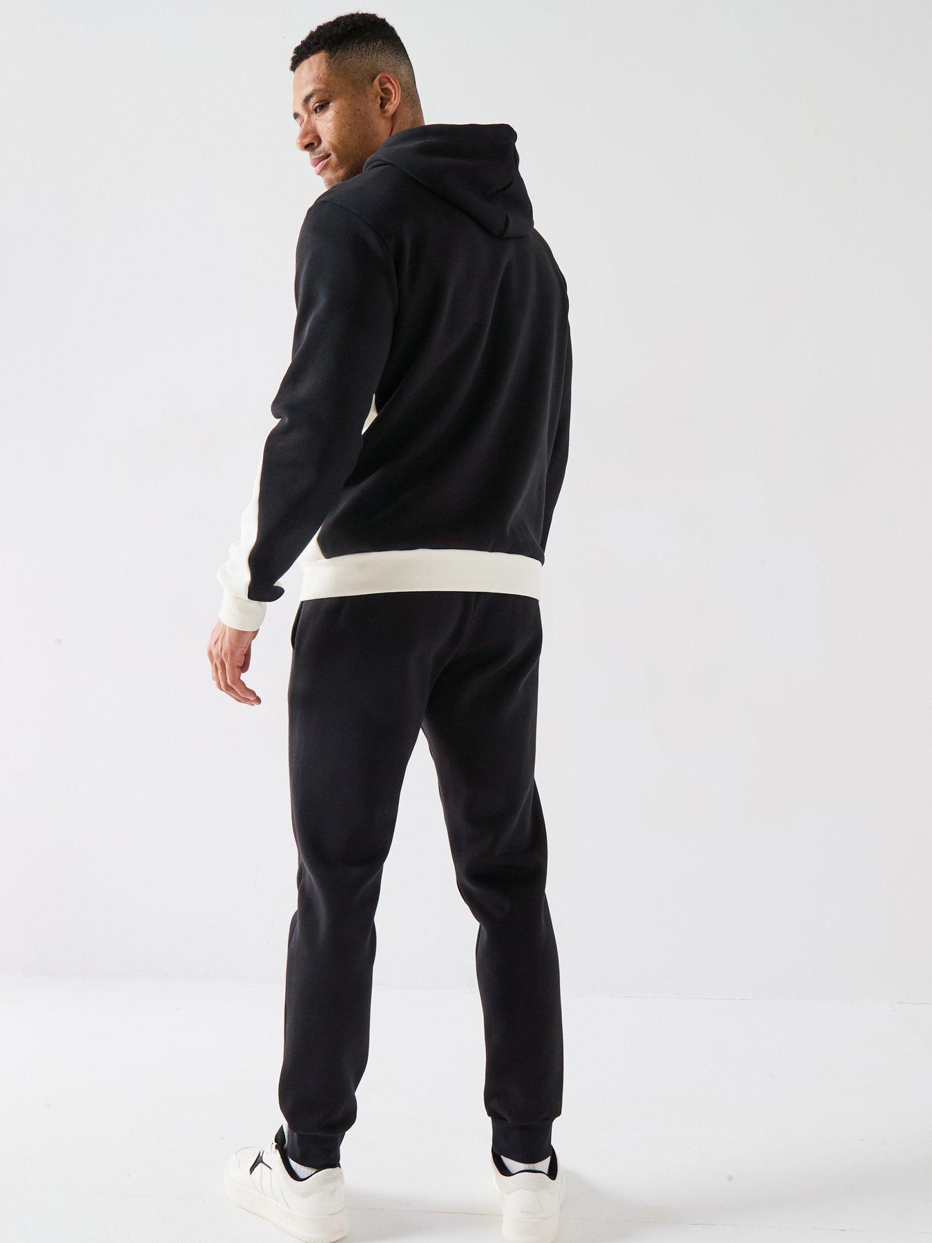 adidas Sportswear Men's Sportswear Fleece Colorblock Hooded Tracksuit ...