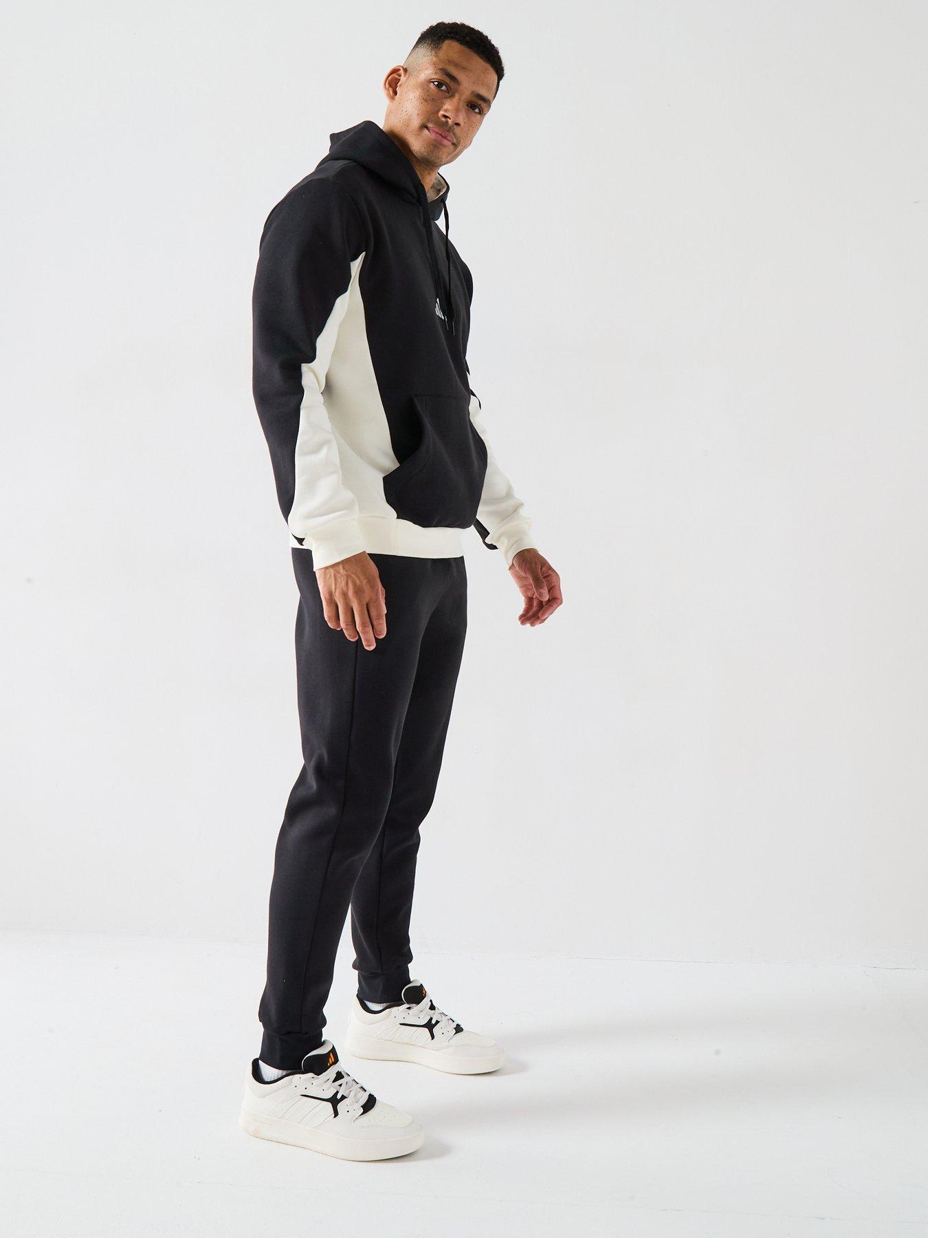 adidas Sportswear Men's Sportswear Fleece Colorblock Hooded Tracksuit ...