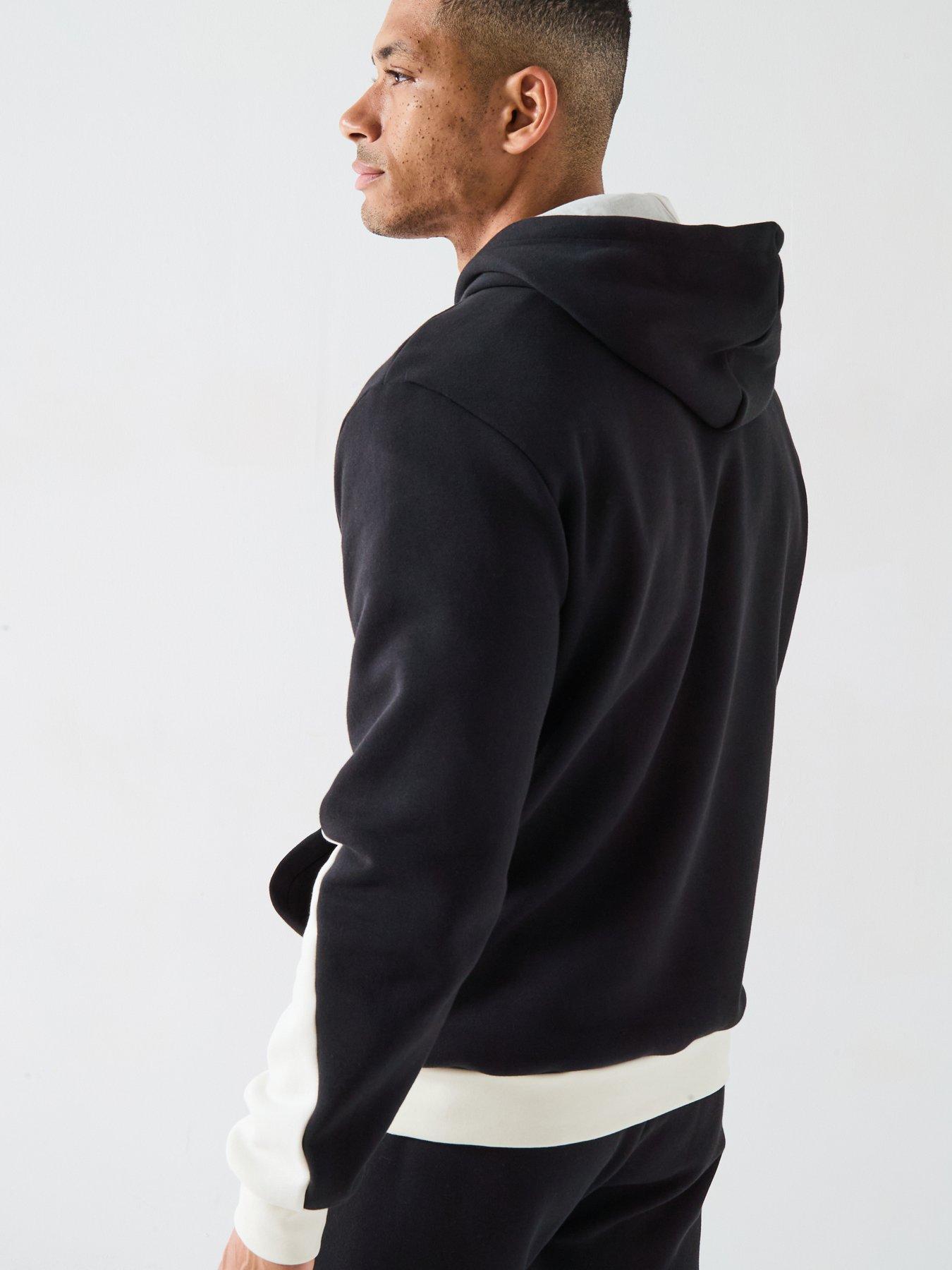 adidas Sportswear Men's Sportswear Fleece Colorblock Hooded Tracksuit ...