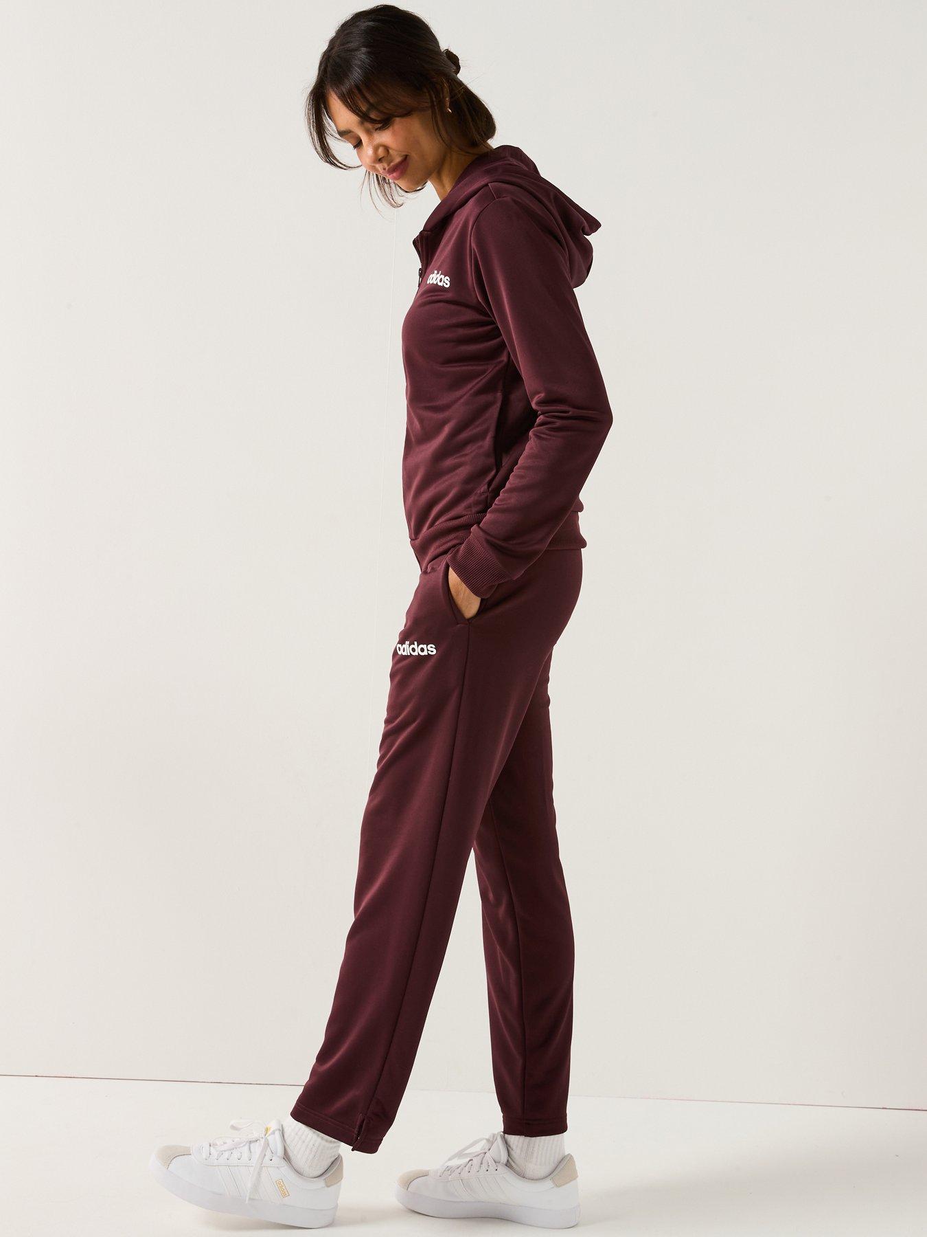 adidas Sportswear Women's Essentials Linear Tracksuit - Red | Very