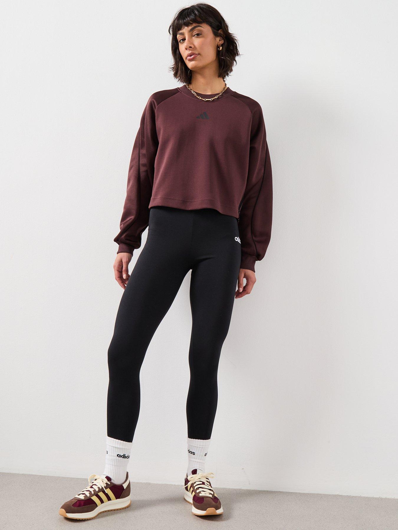 adidas Sportswear Women's Stadium 3 Stripes Crew - Brown | Very