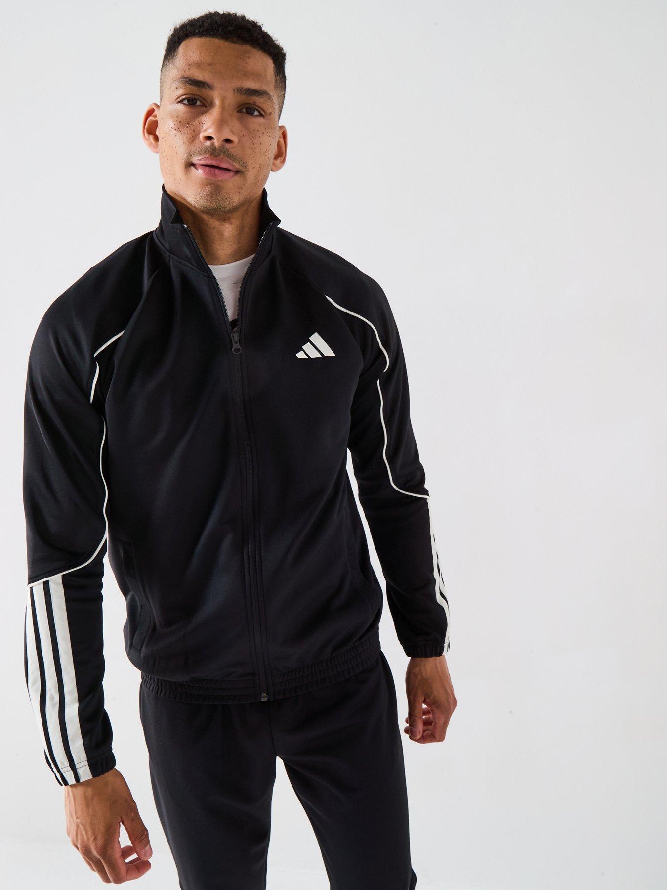 adidas Sportswear Men's 3 Stripes Tracksuit - Black | Very