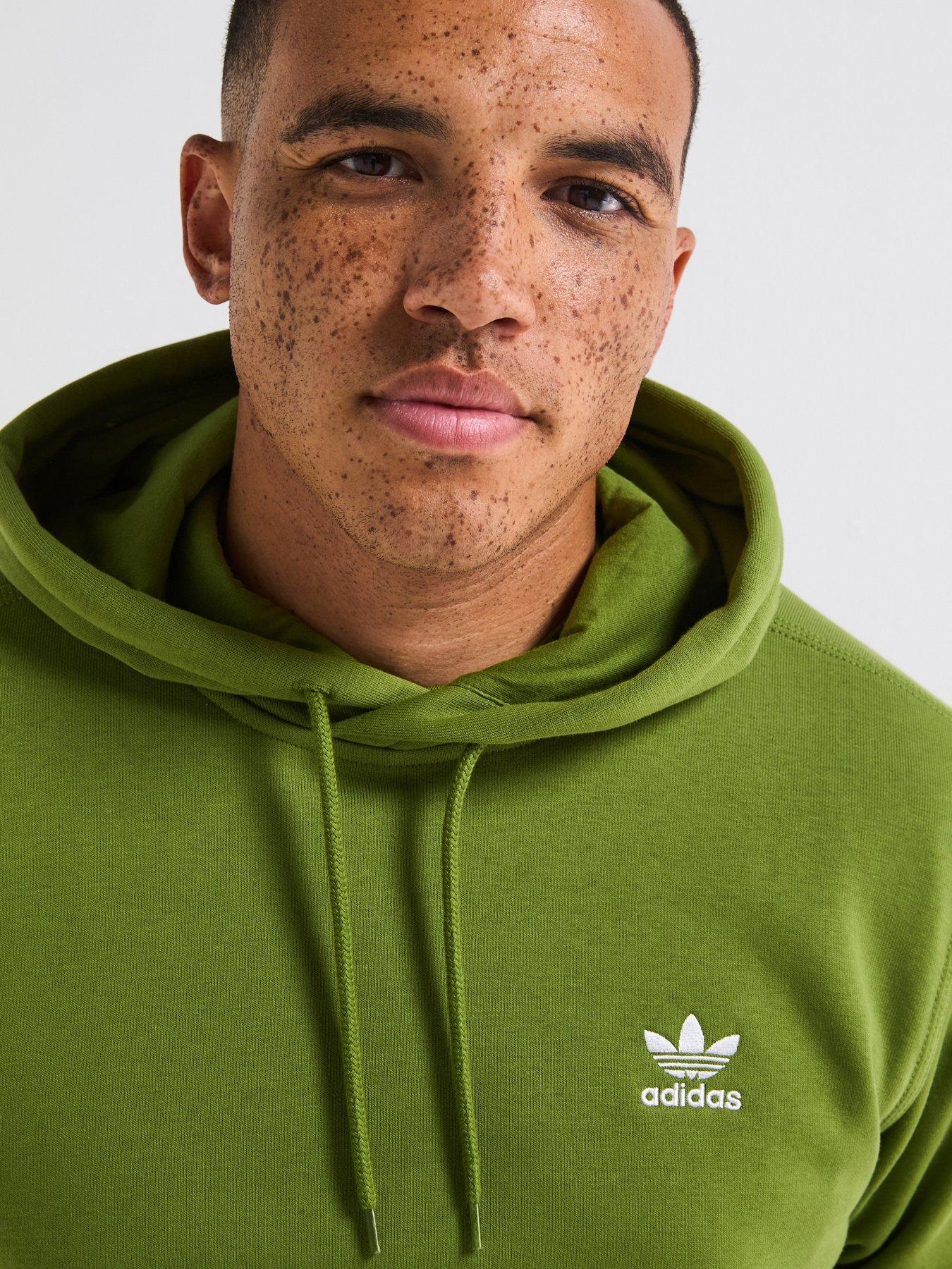 adidas Originals Men's Trefoil Essentials Hoodie - Green | Very
