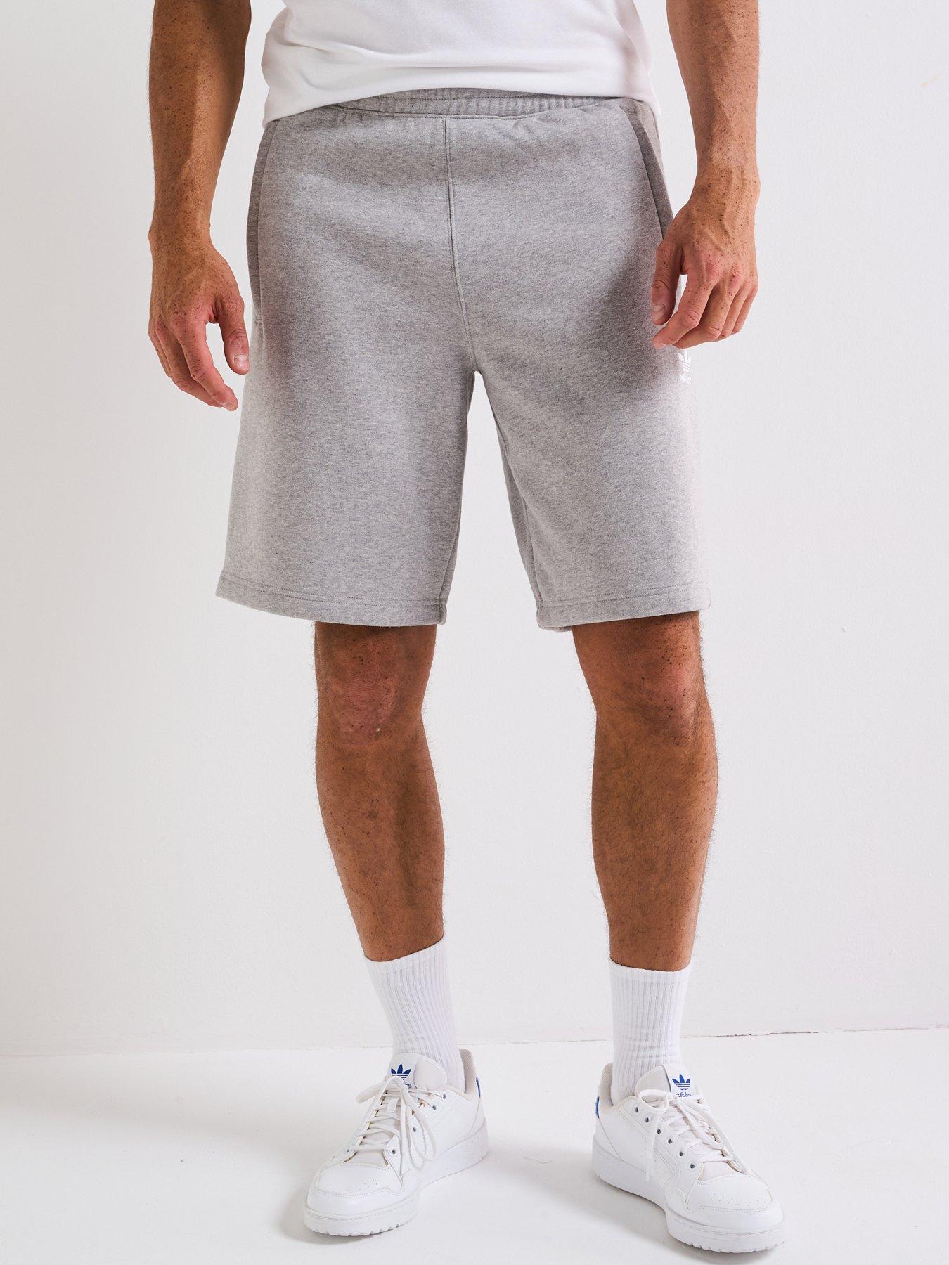 adidas Originals Men's Trefoil Essentials Shorts - Grey | Very