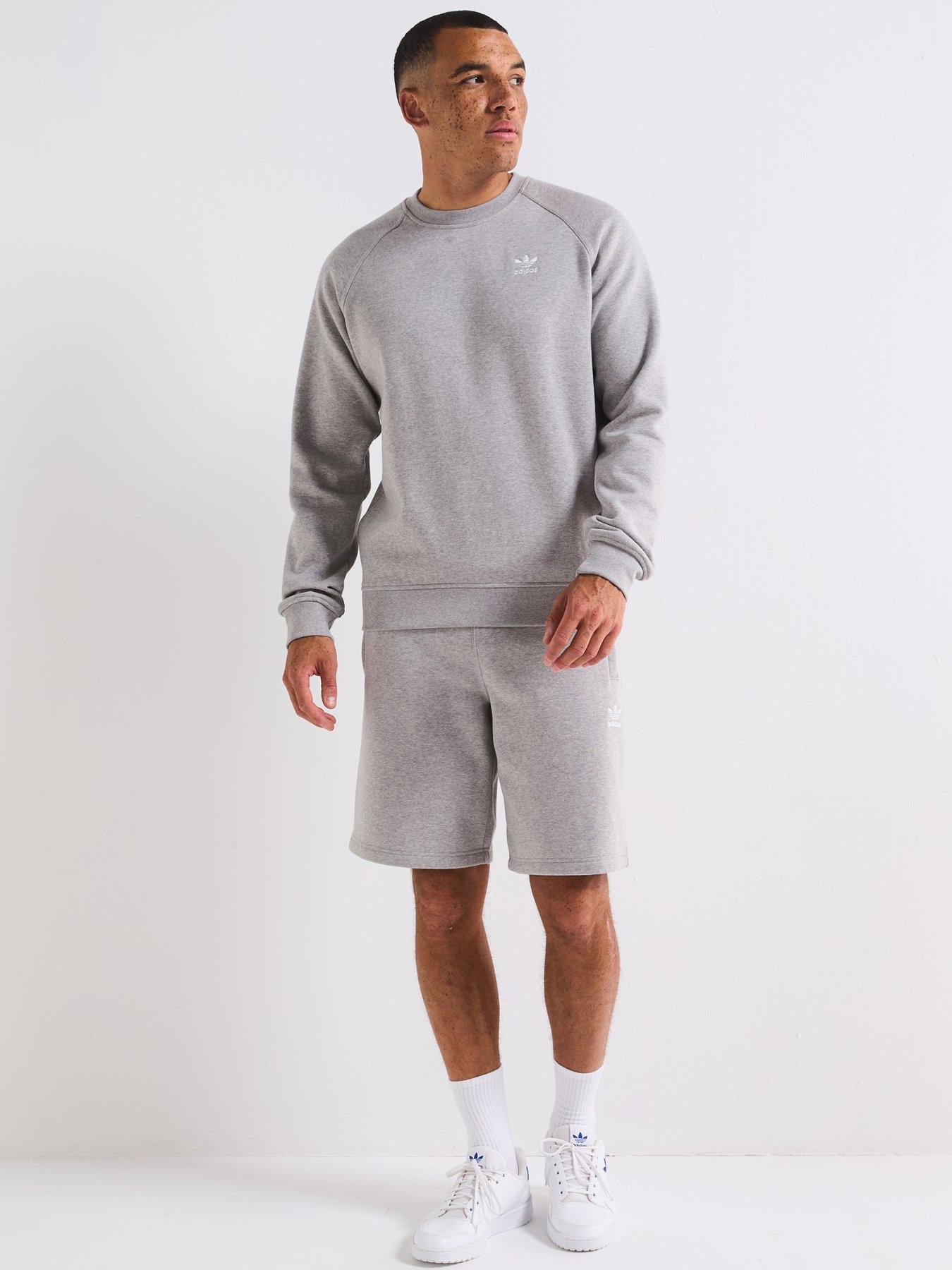 adidas Originals Men's Trefoil Essentials Shorts - Grey | Very