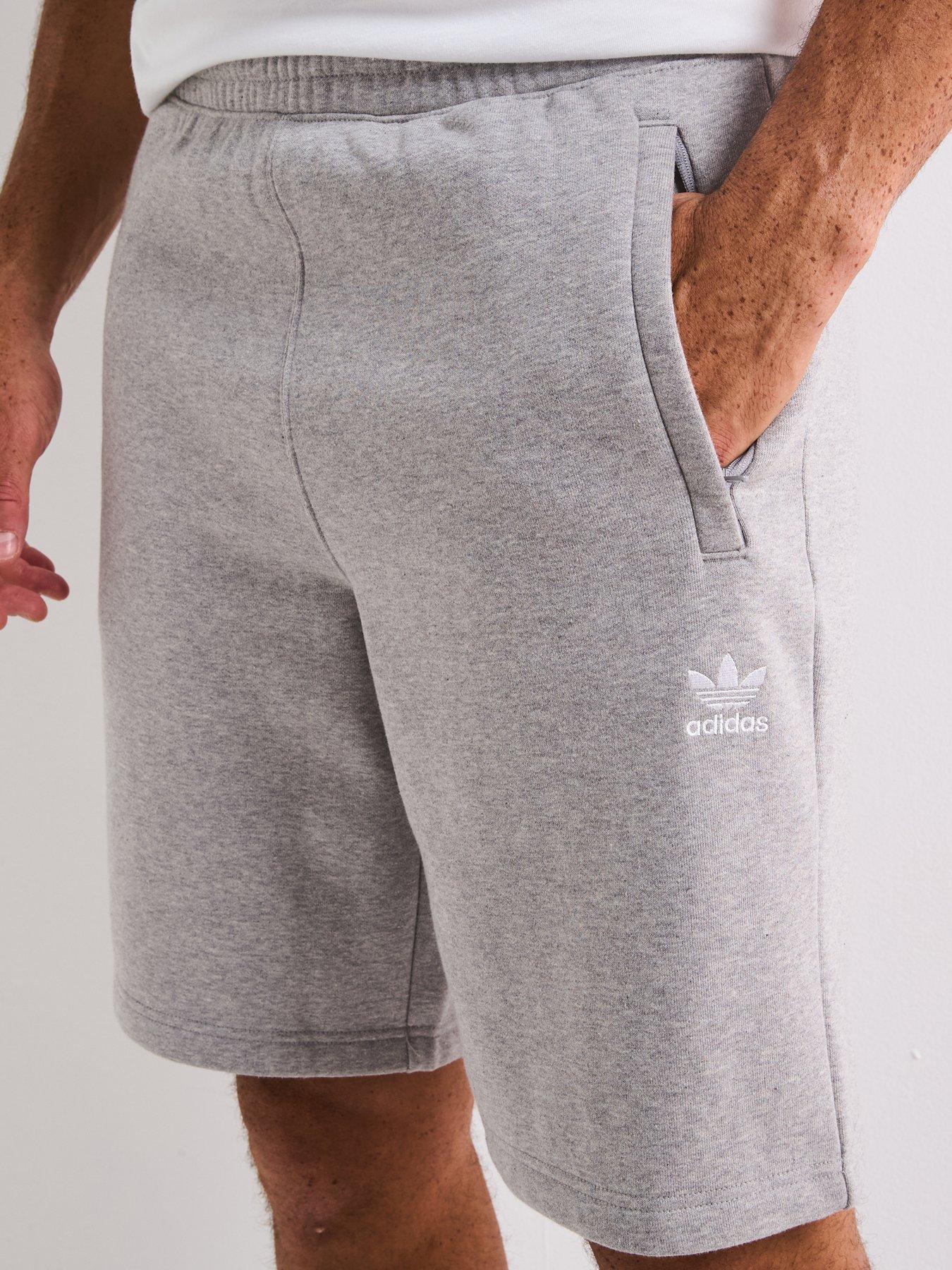 adidas Originals Men's Trefoil Essentials Shorts - Grey | Very