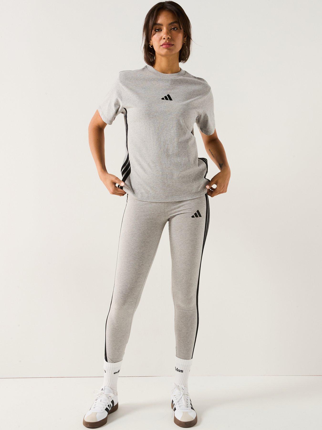 adidas Sportswear Women's Essentials 3-stripes Cotton Leggings - Grey ...