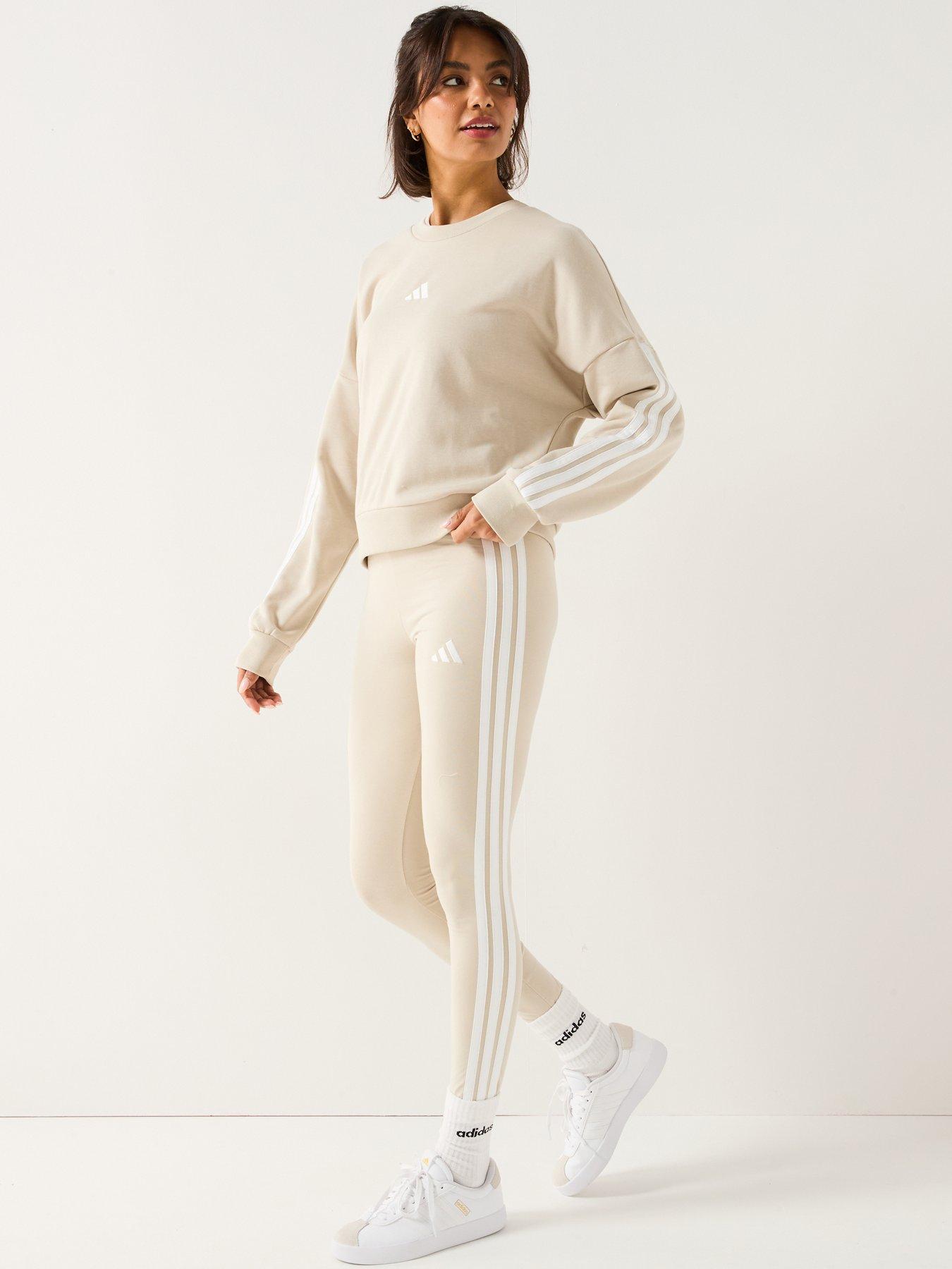 adidas Sportswear Women's Essentials 3-stripes Cotton Leggings - Grey ...