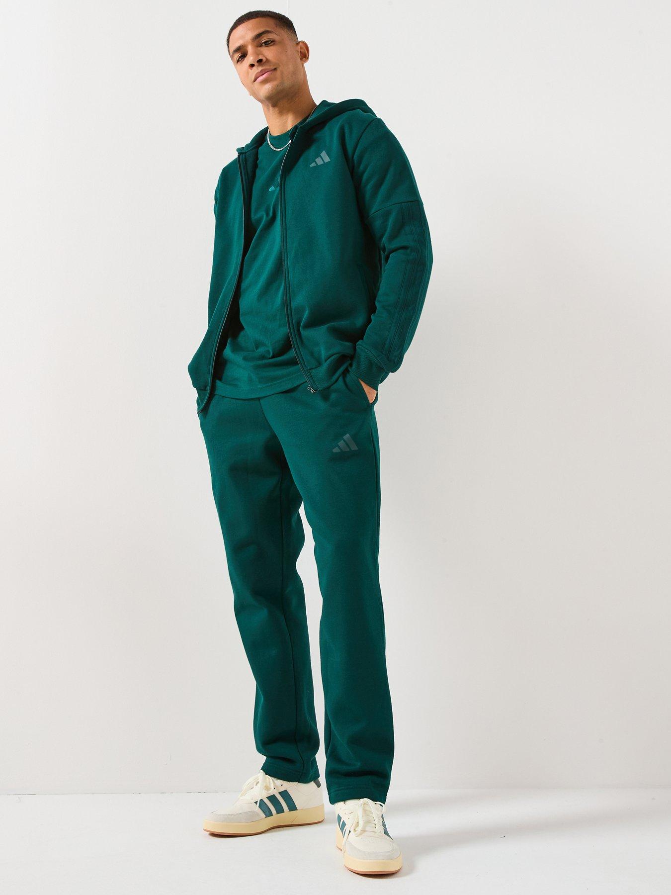 adidas Sportswear Men's Colorblock Hooded Tracksuit - Green | Very