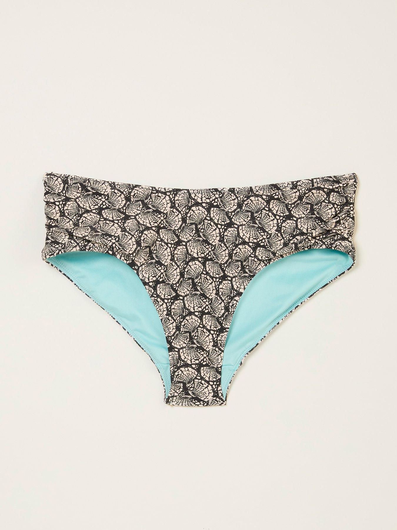 FatFace Camber Mono Shell Bikini Bottoms - Black | Very